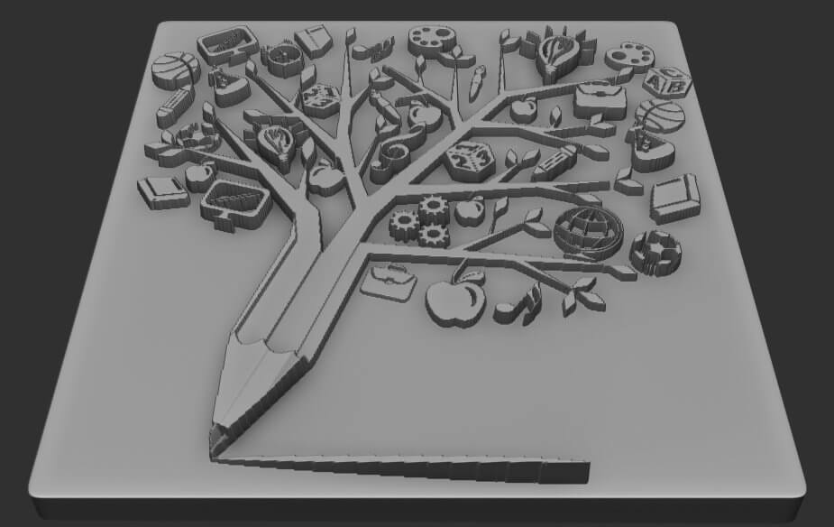 Tree Relief - 3D Print Model by elitemodelry