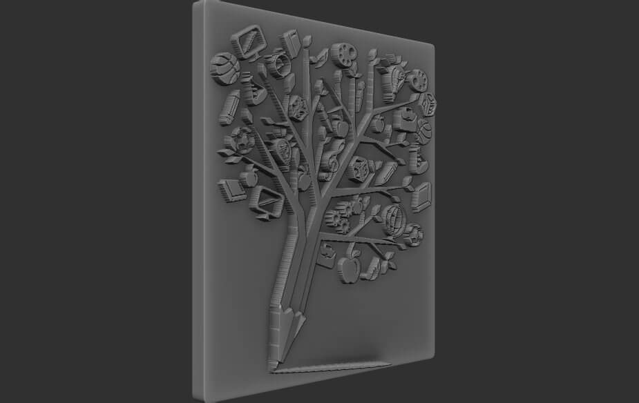 Tree Relief - 3D Print Model by elitemodelry