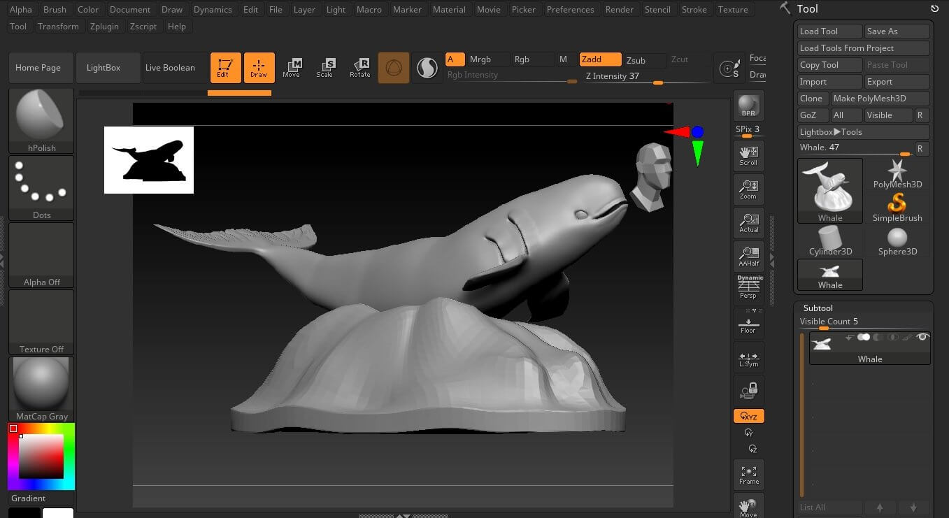 Whale - 3D Model by elitemodelry