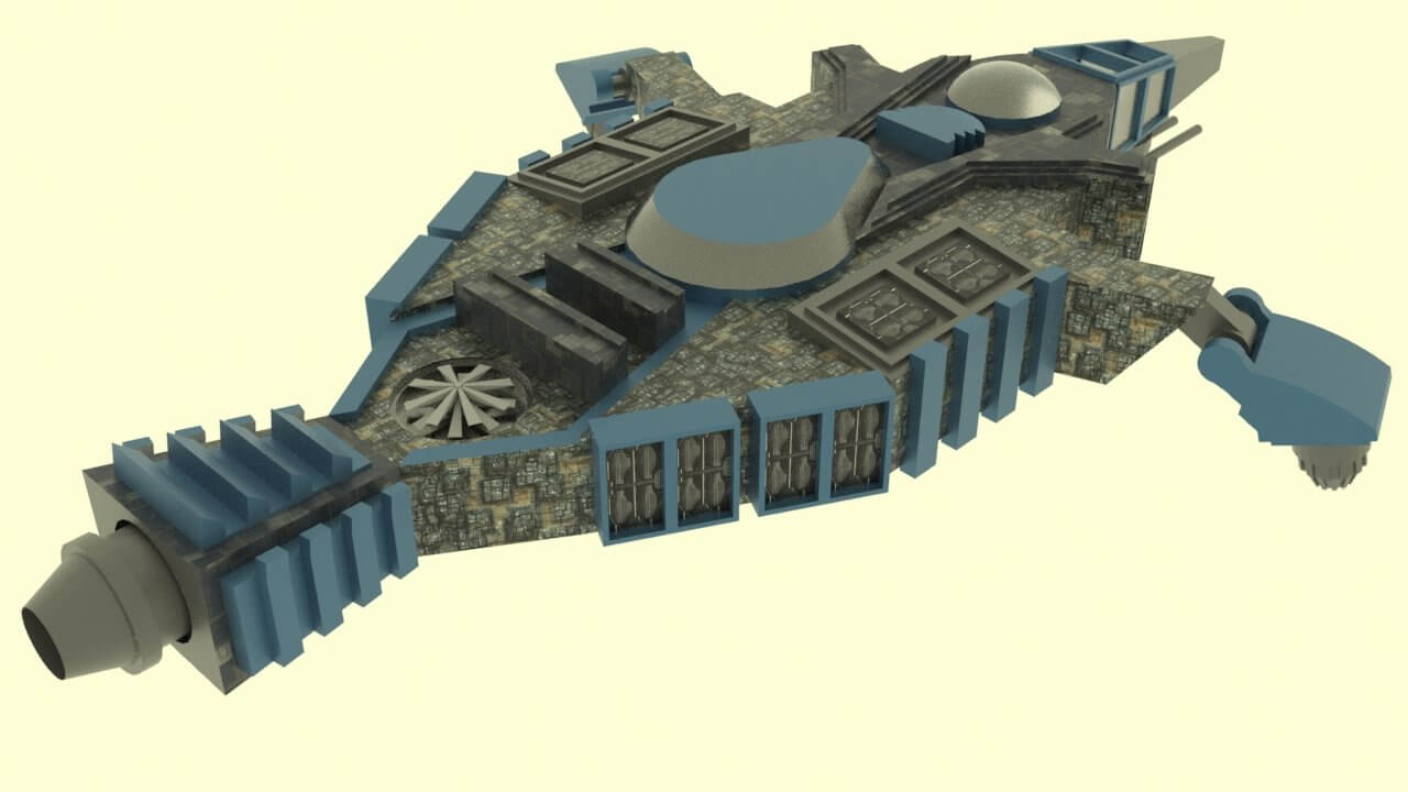 Zenit-E Spaceship 3D Model by elitemodelry