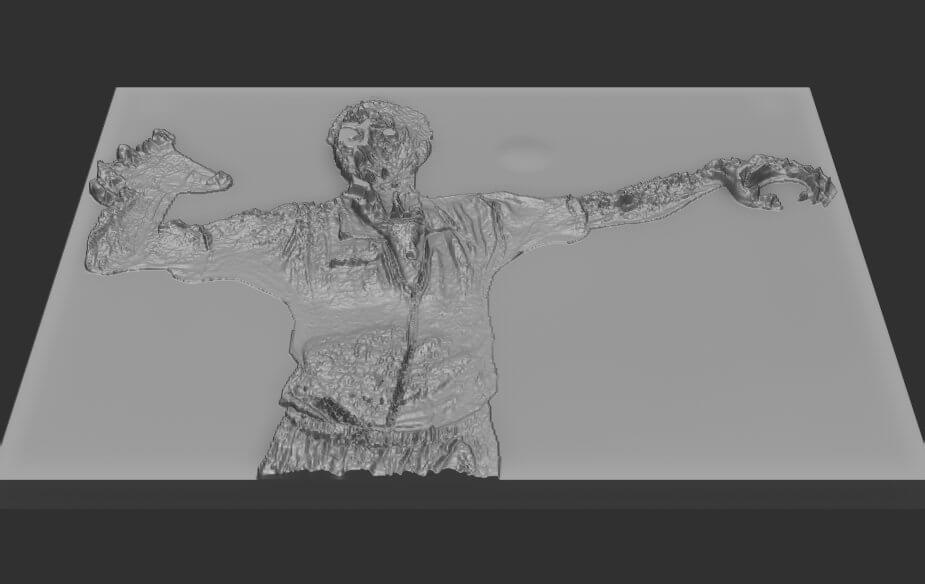 Zombie Relief - 3D Print Model by elitemodelry