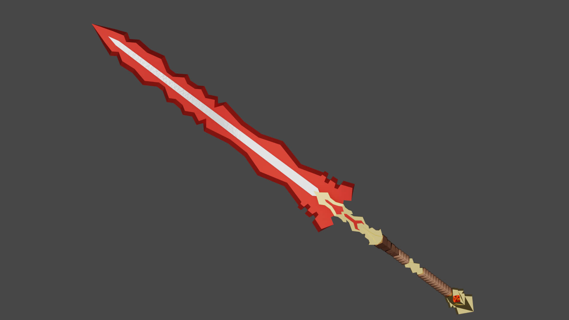 Red Sword - 3D Model by Elosie