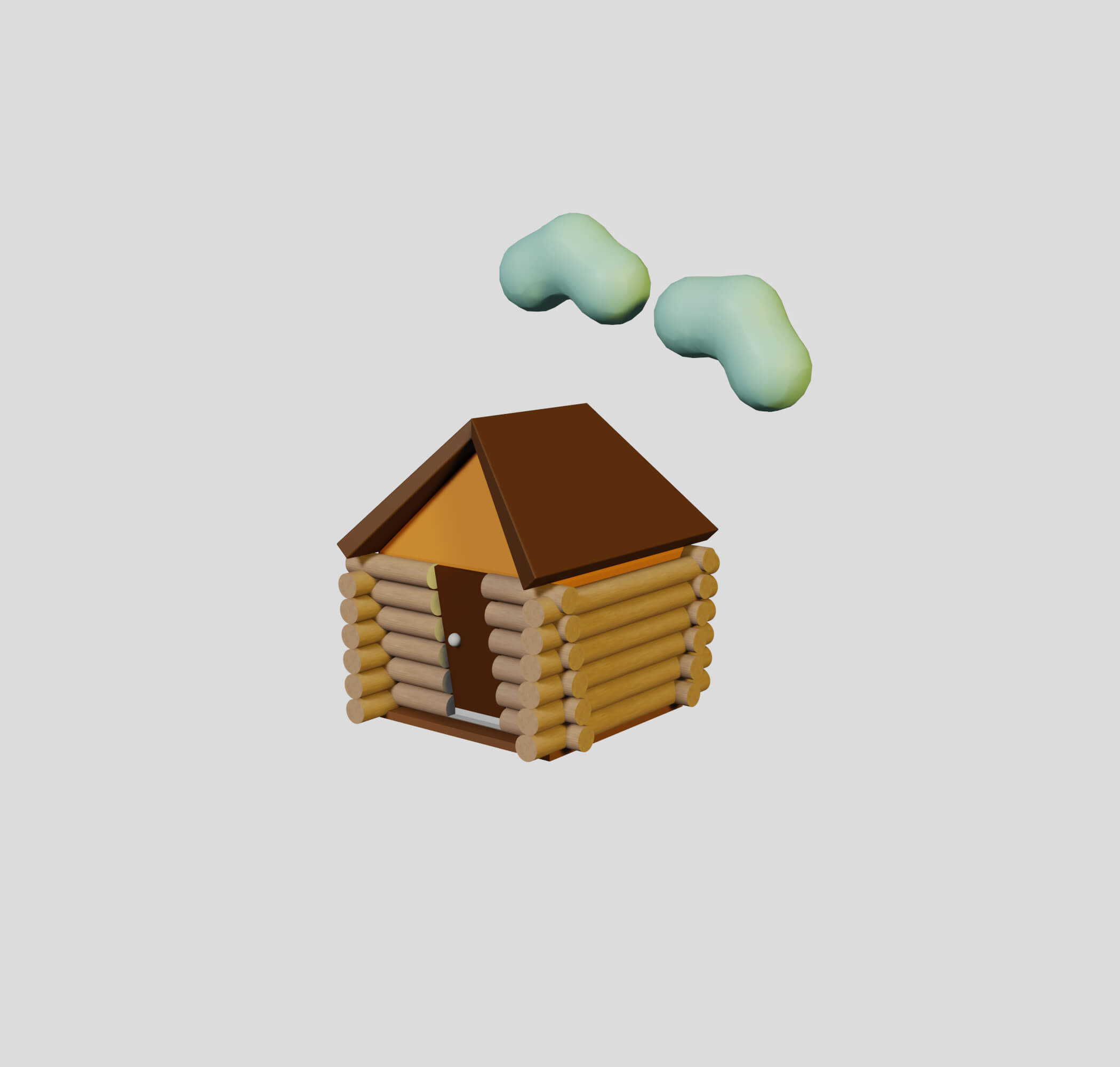 Wood House - Free 3D Model by Elosie