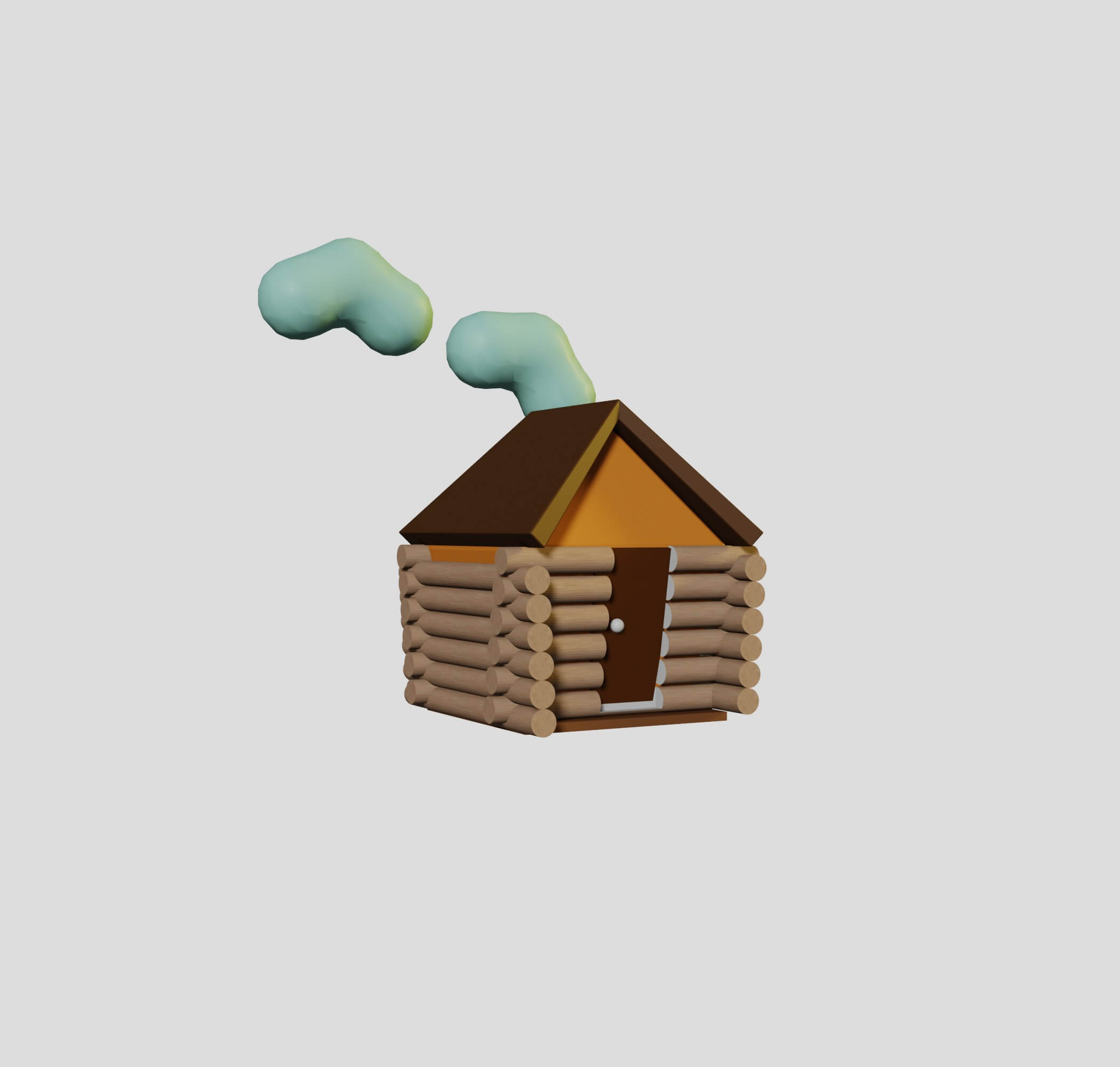Wood House - Free 3D Model by Elosie