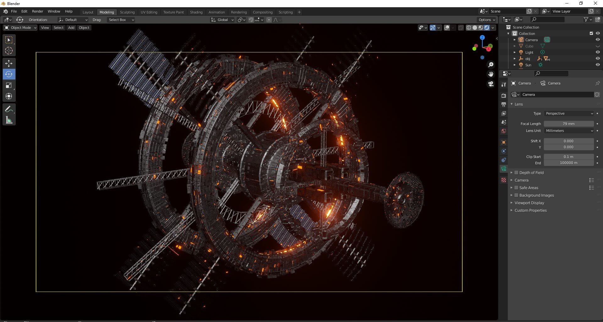 Space Station Vehicle Futuristic - 3D Model by elpamidor