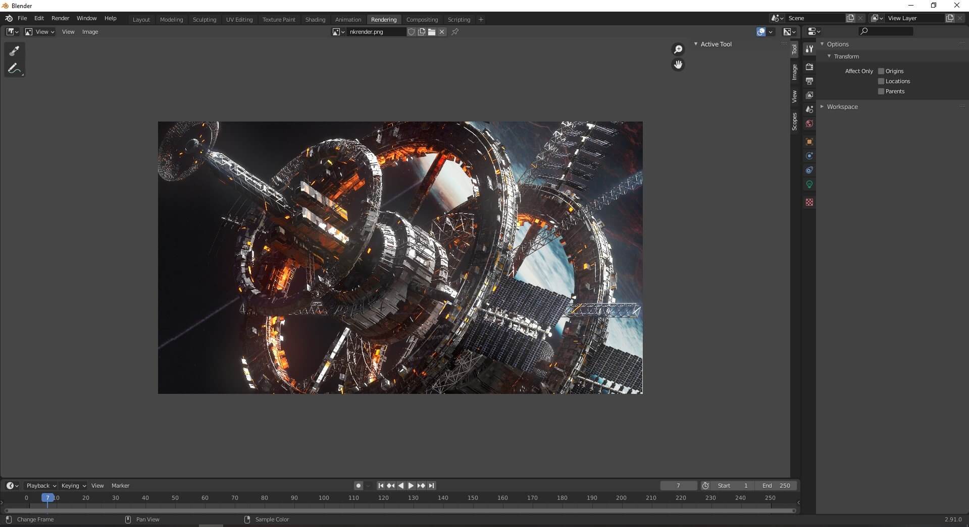 Space Station Vehicle Futuristic - 3D Model by elpamidor