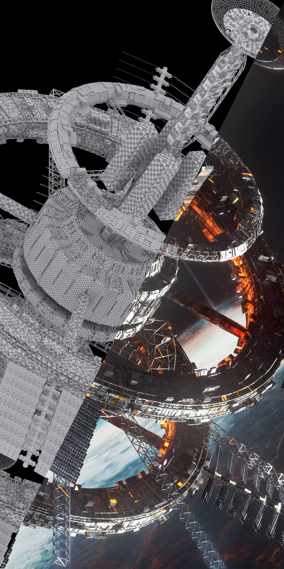 Space Station Vehicle Futuristic - 3D Model by elpamidor