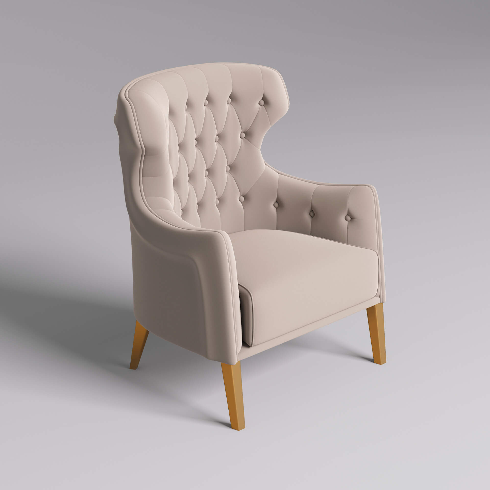 Chesterfield Fabric Berjer 003 - 3D Model by Elshan_3d_artist