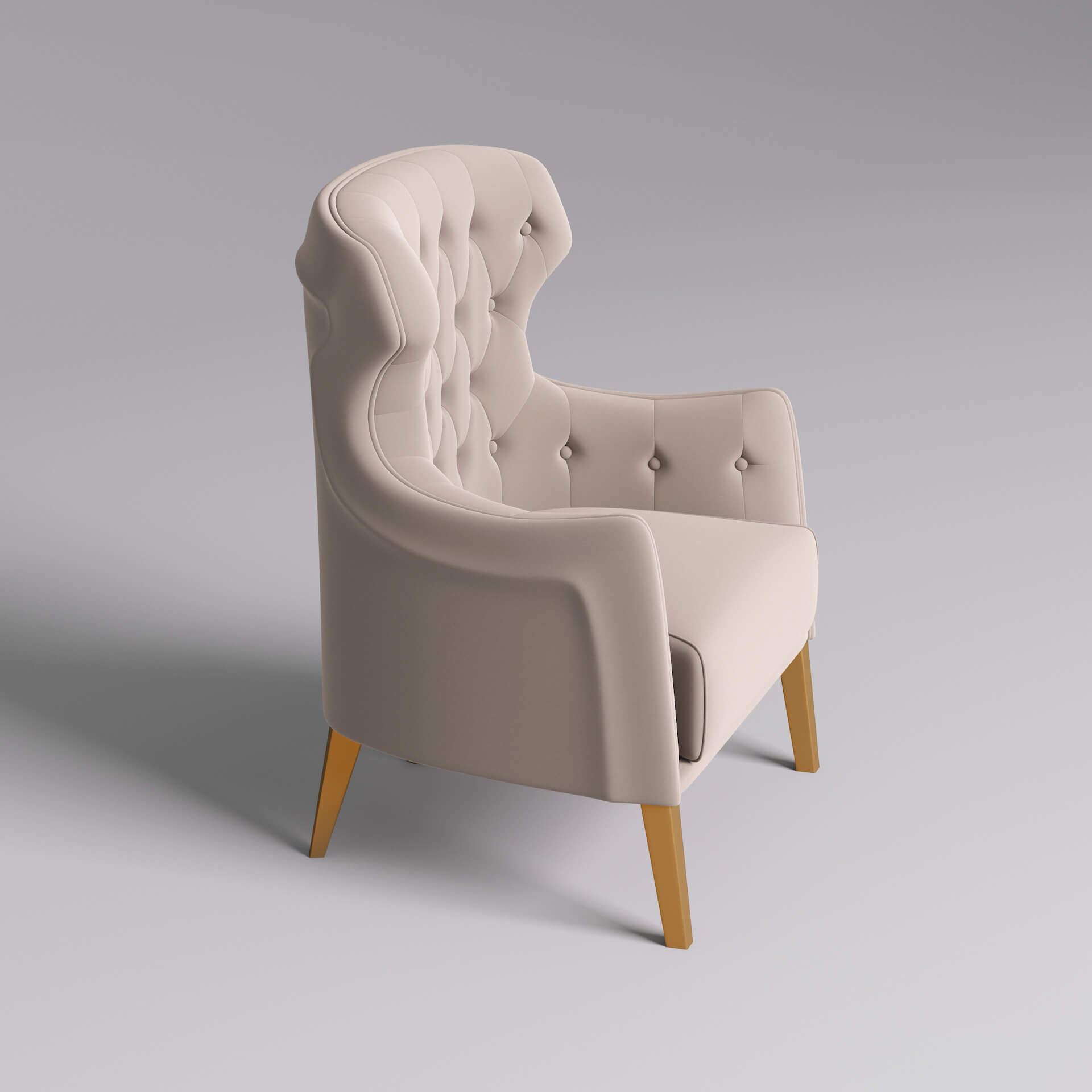 Chesterfield Fabric Berjer 003 - 3D Model by Elshan_3d_artist