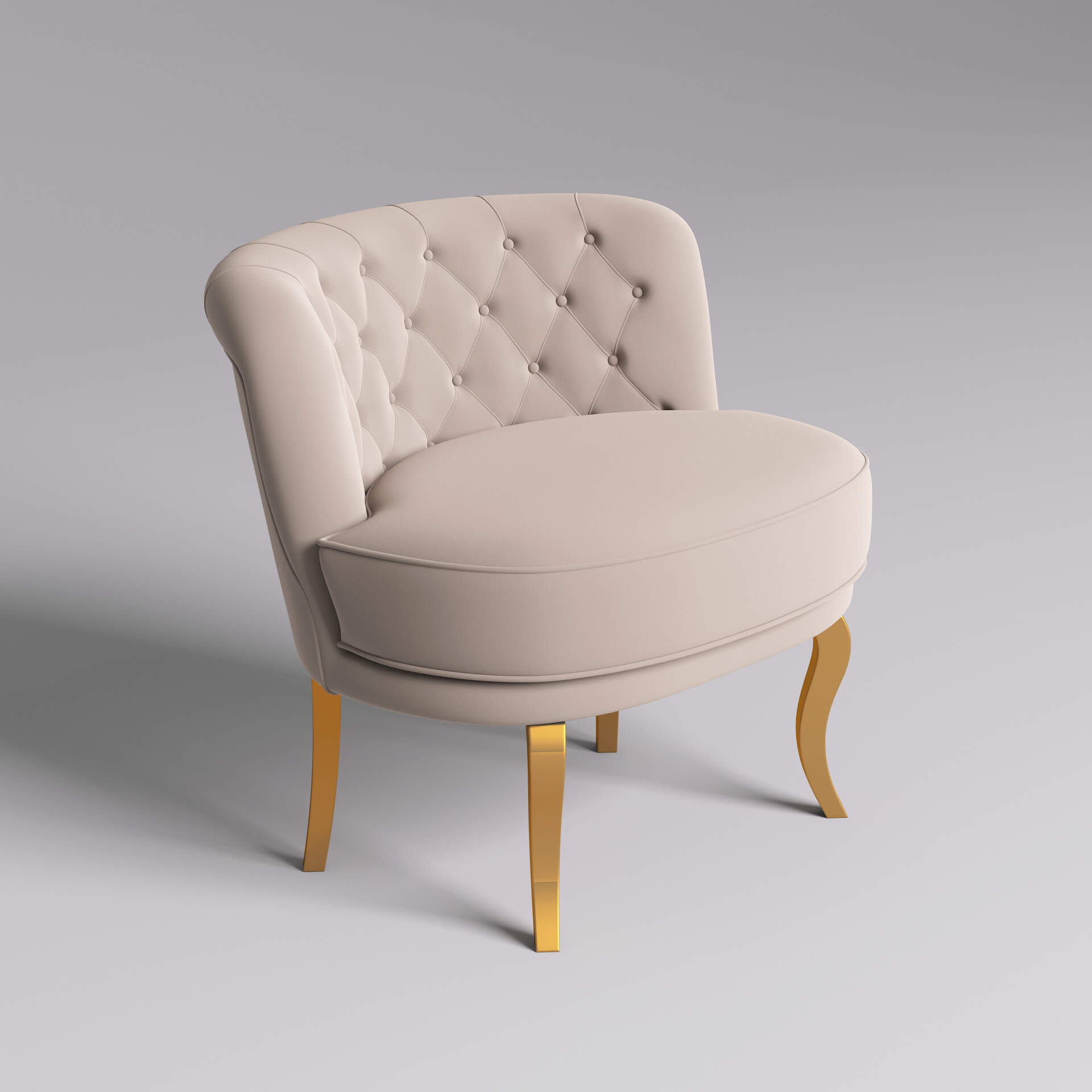 Chesterfield Fabric Berjer 004 - 3D Model by Elshan_3d_artist