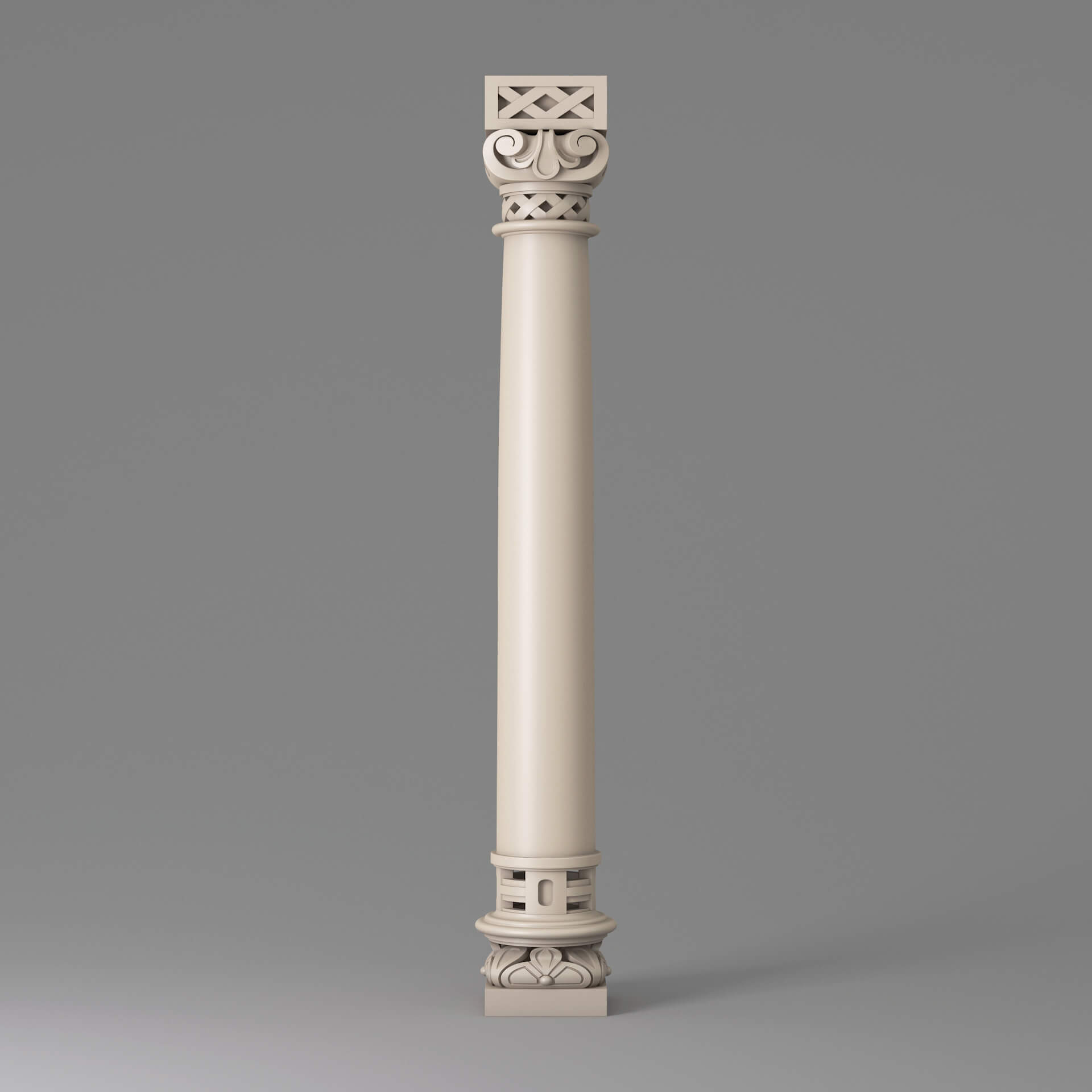 Classic Column 001 - 3D Model by Elshan_3d_artist