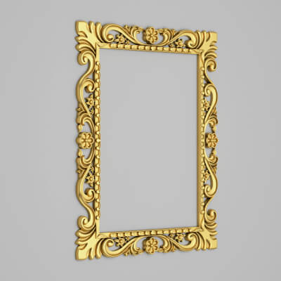 Classic Frame Mirror 001 - 3D Model by Elshan_3d_artist