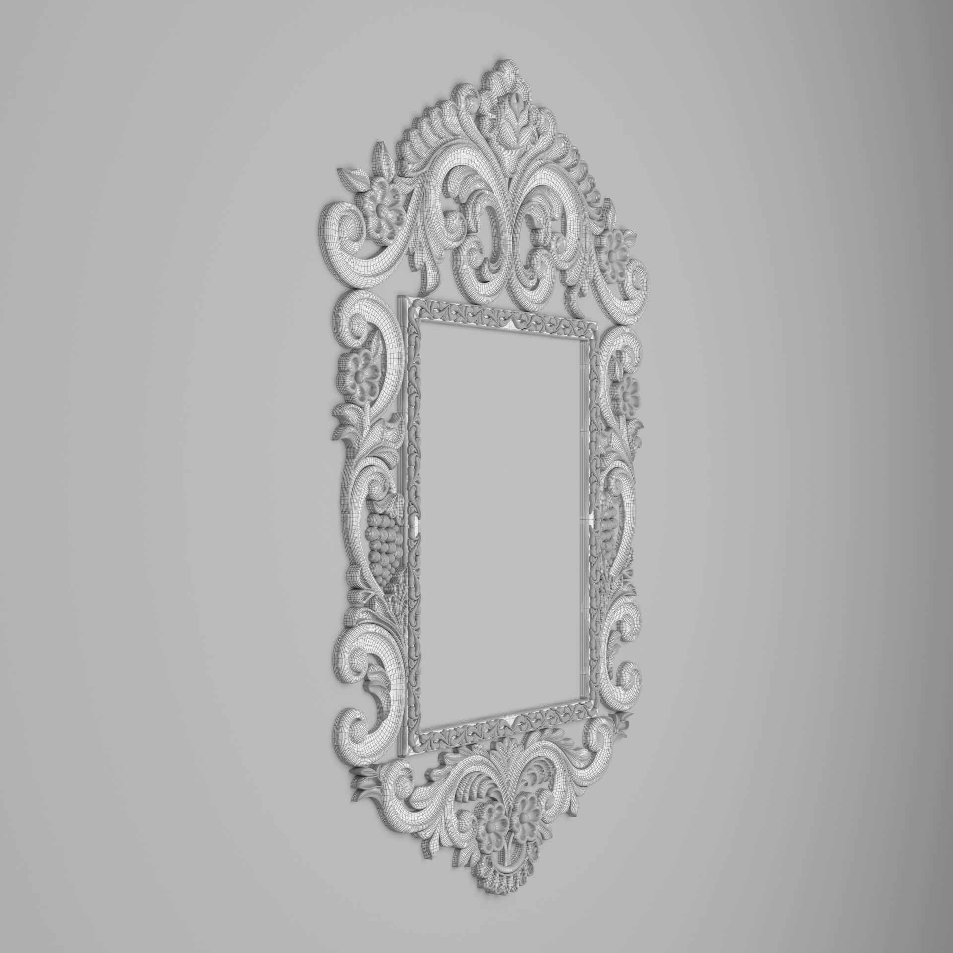Classic Frame Mirror 003 - 3D Model by Elshan_3d_artist