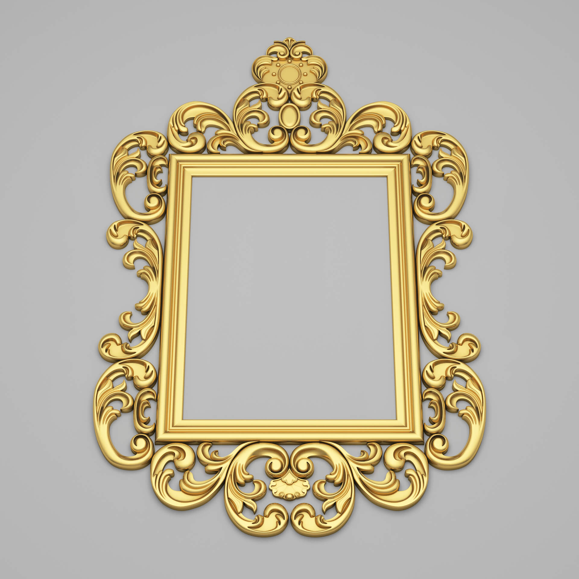 Classic Frame Mirror 005 - 3D Model by Elshan_3d_artist