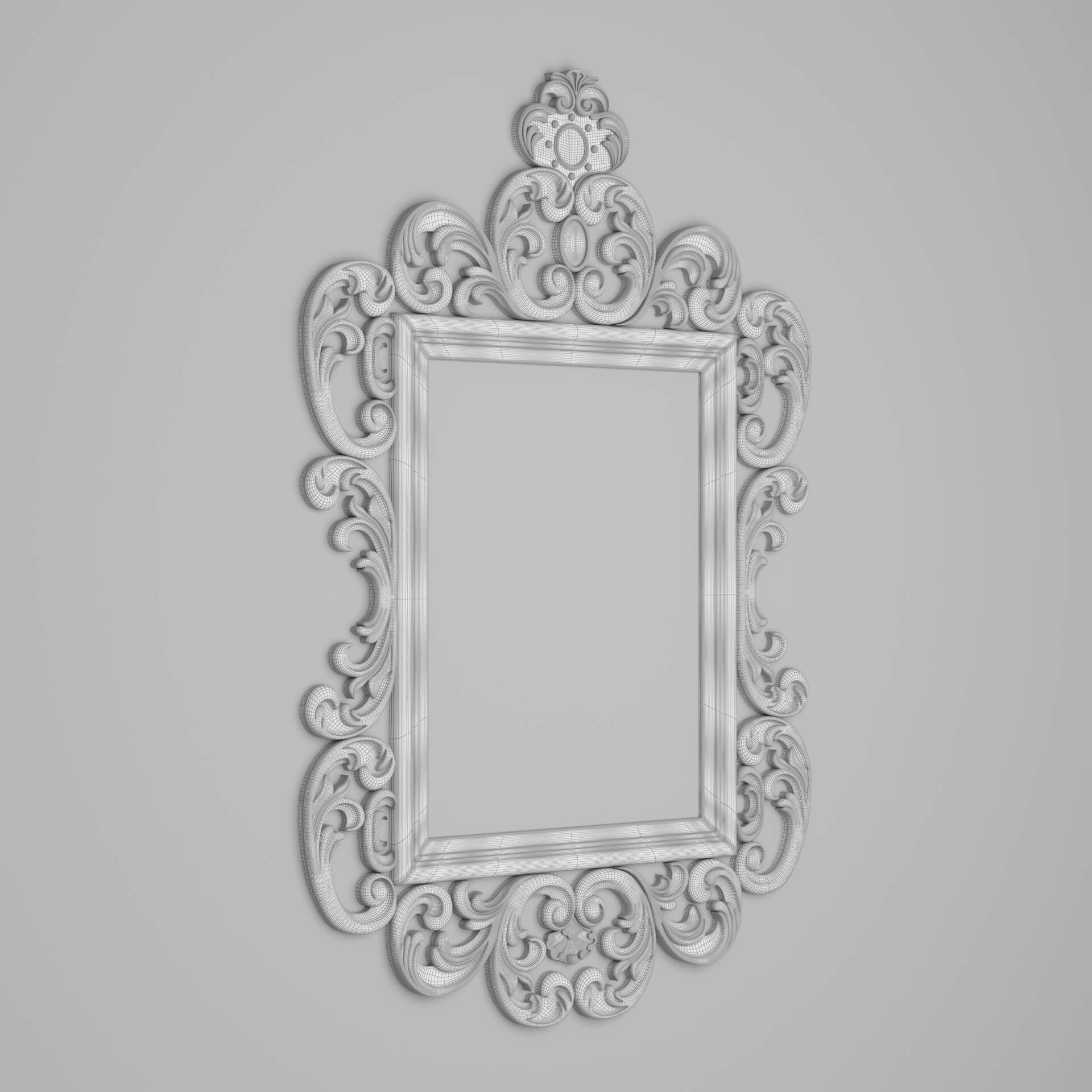 Classic Frame Mirror 005 - 3D Model by Elshan_3d_artist