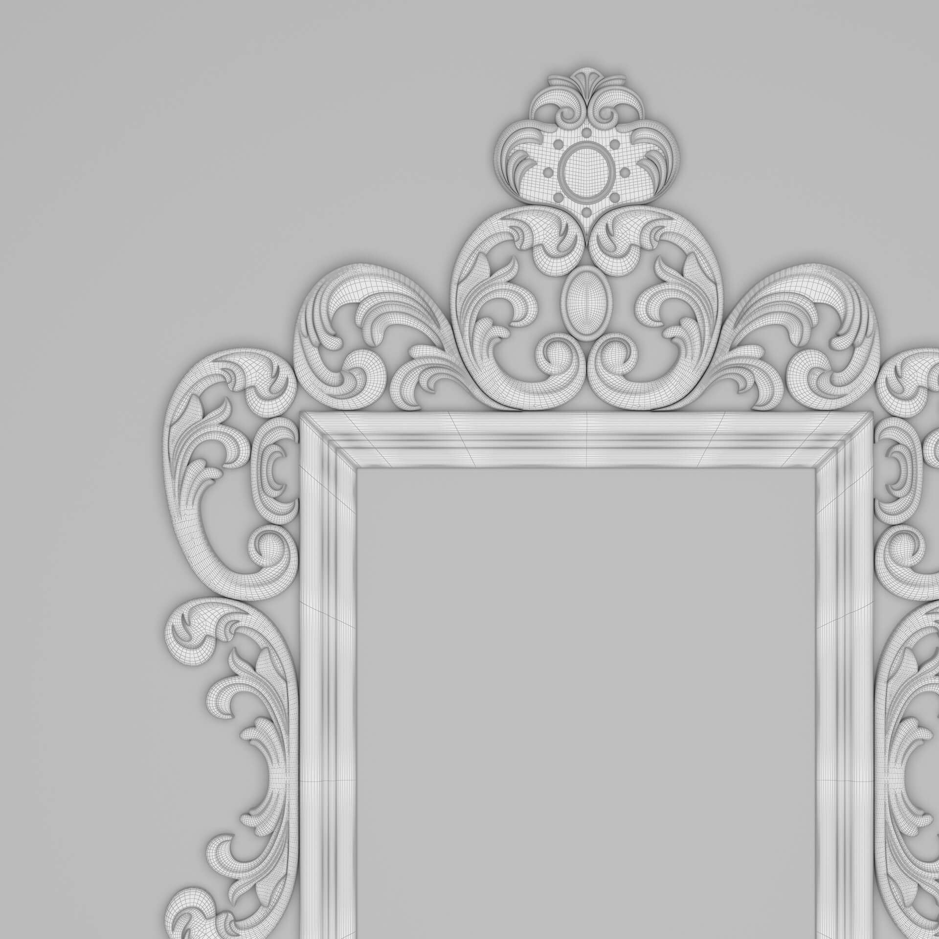 Classic Frame Mirror 005 - 3D Model by Elshan_3d_artist