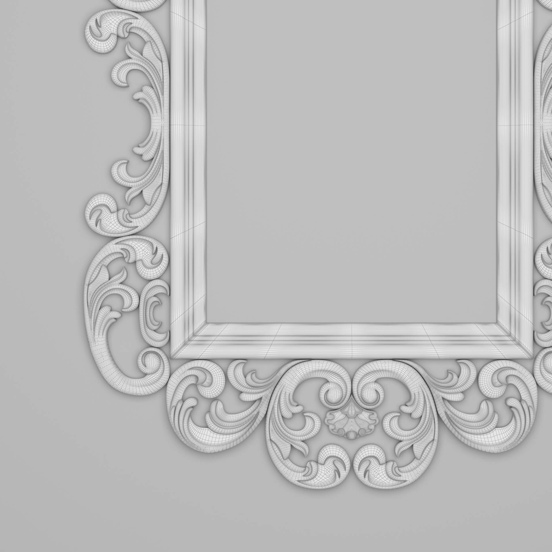 Classic Frame Mirror 005 - 3D Model by Elshan_3d_artist