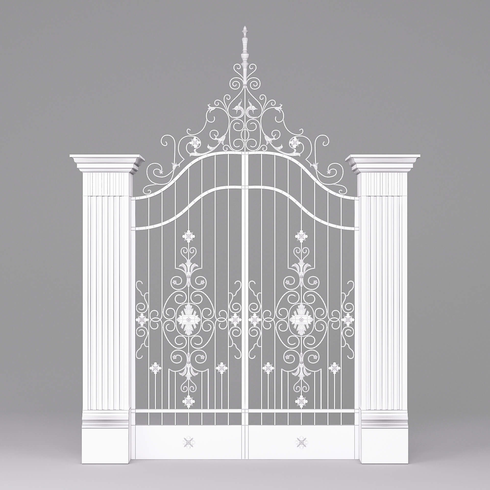 Classic Gate Door 001 - 3D Model by Elshan_3d_artist