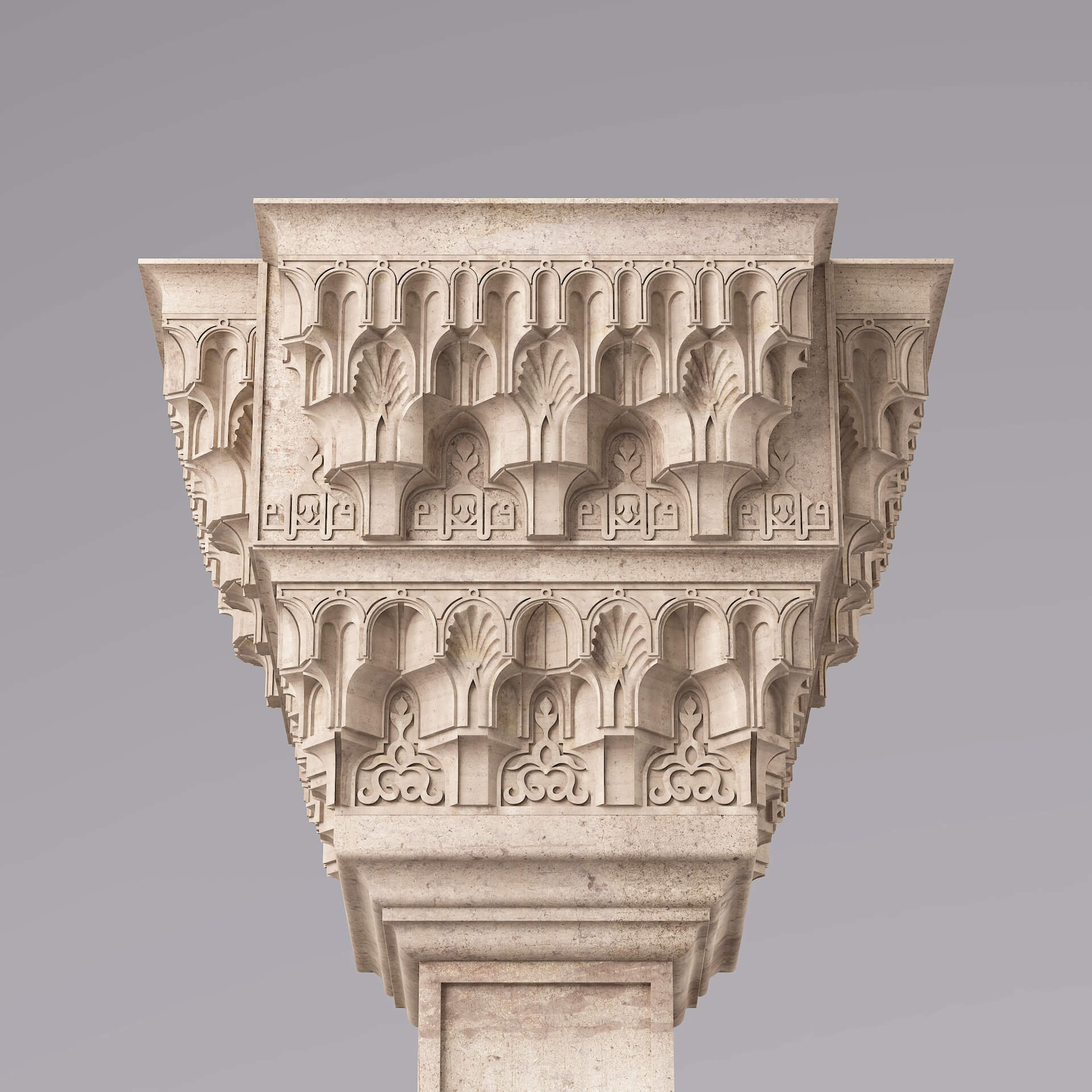 Classic Islamic Column 001 - 3D Model by Elshan_3d_artist