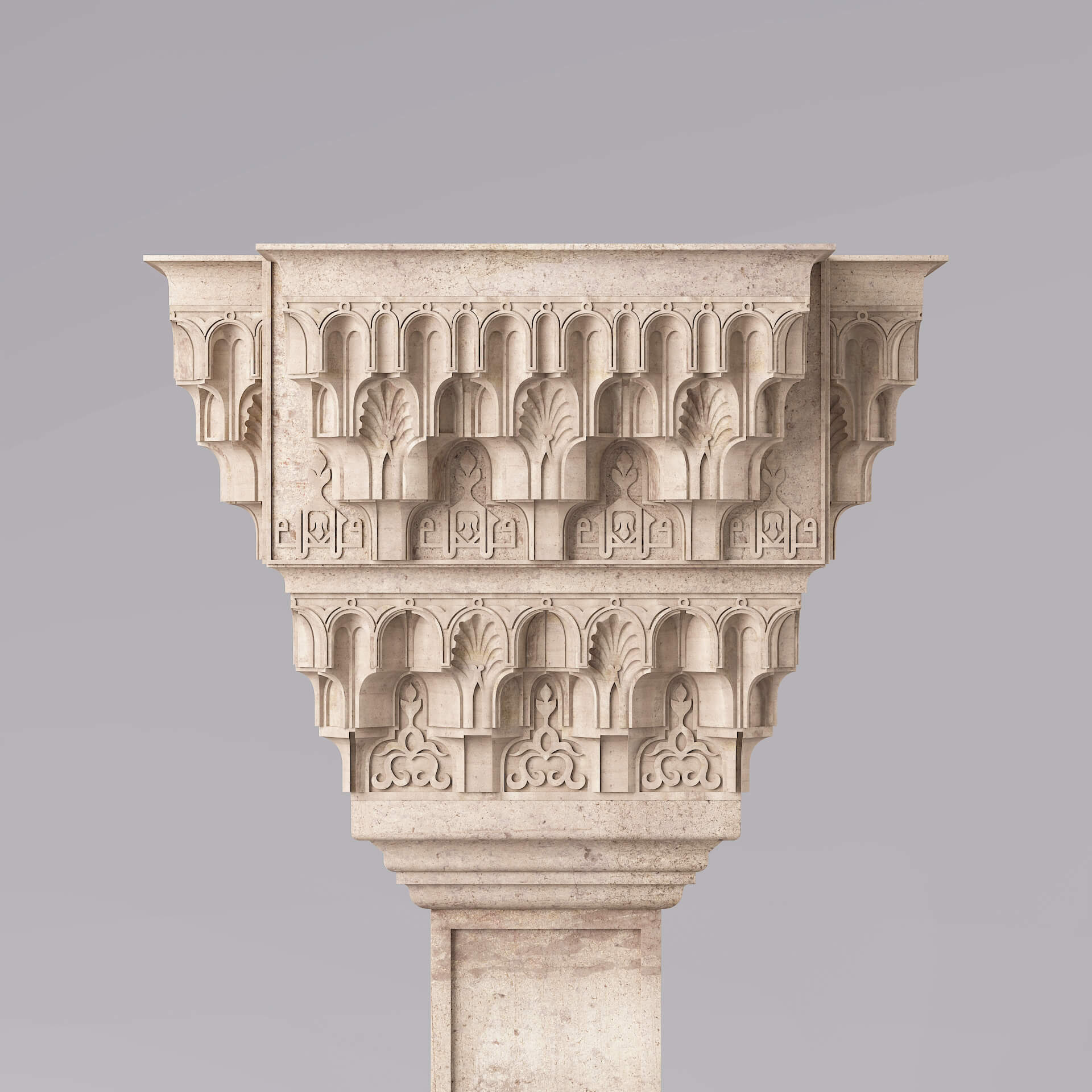 Classic Islamic Column 001 - 3D Model by Elshan_3d_artist