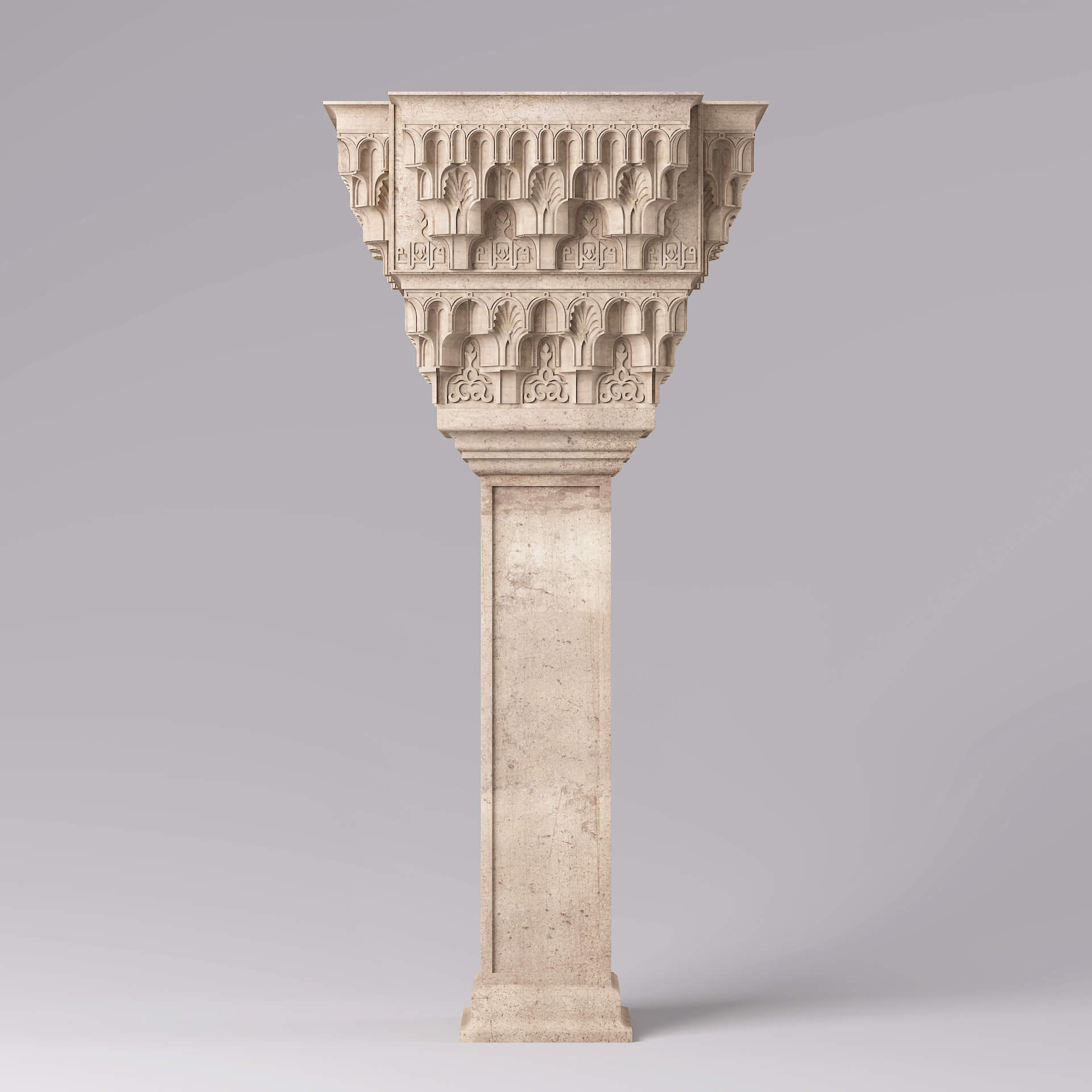 Classic Islamic Column 001 - 3D Model by Elshan_3d_artist