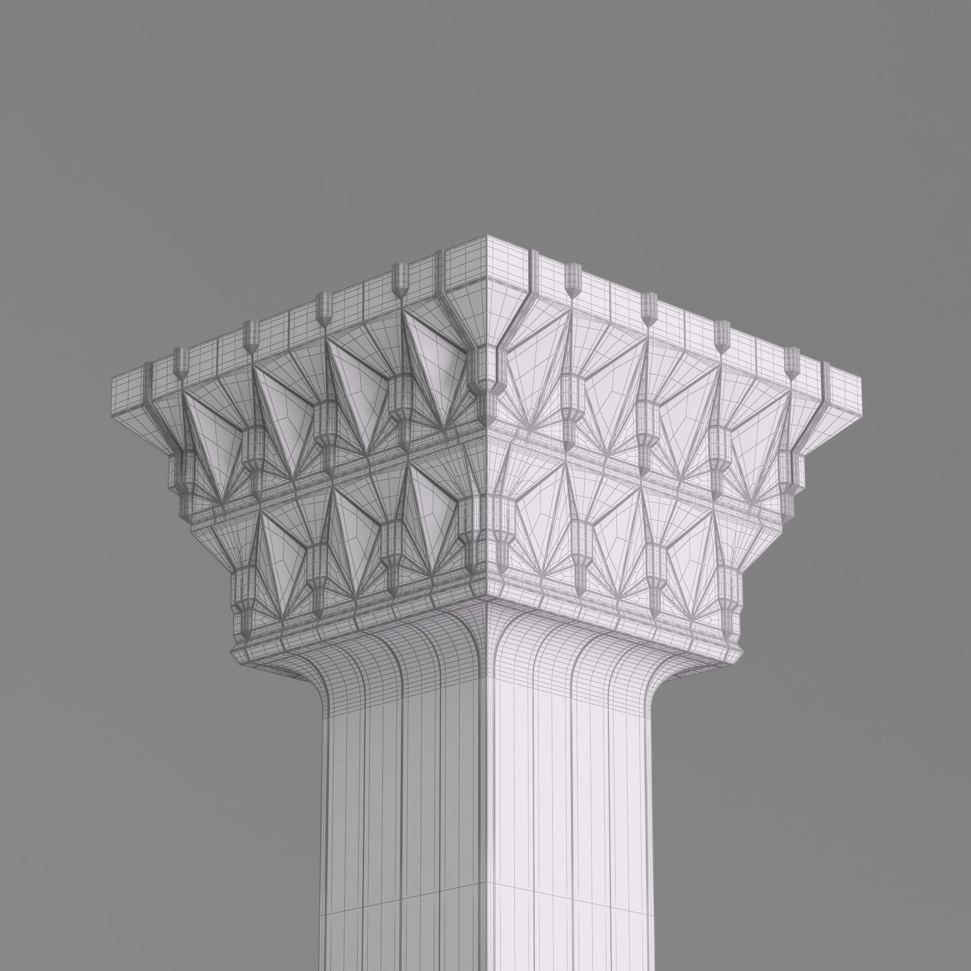Classic Islamic Column 002 - 3D Model by Elshan_3d_artist