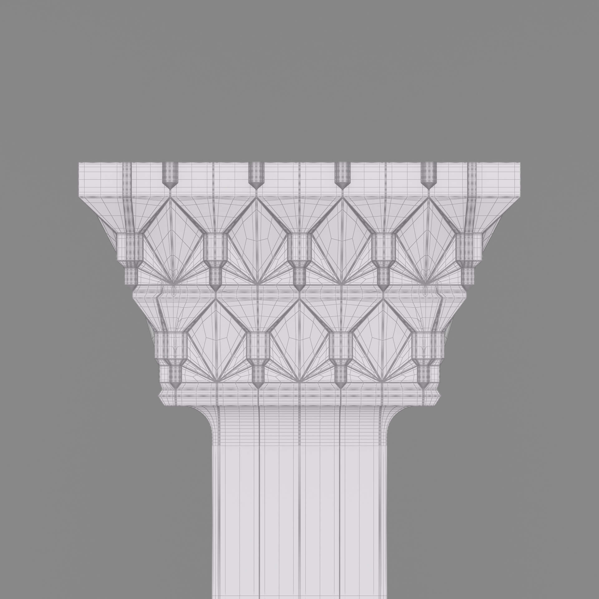 Classic Islamic Column 002 - 3D Model by Elshan_3d_artist