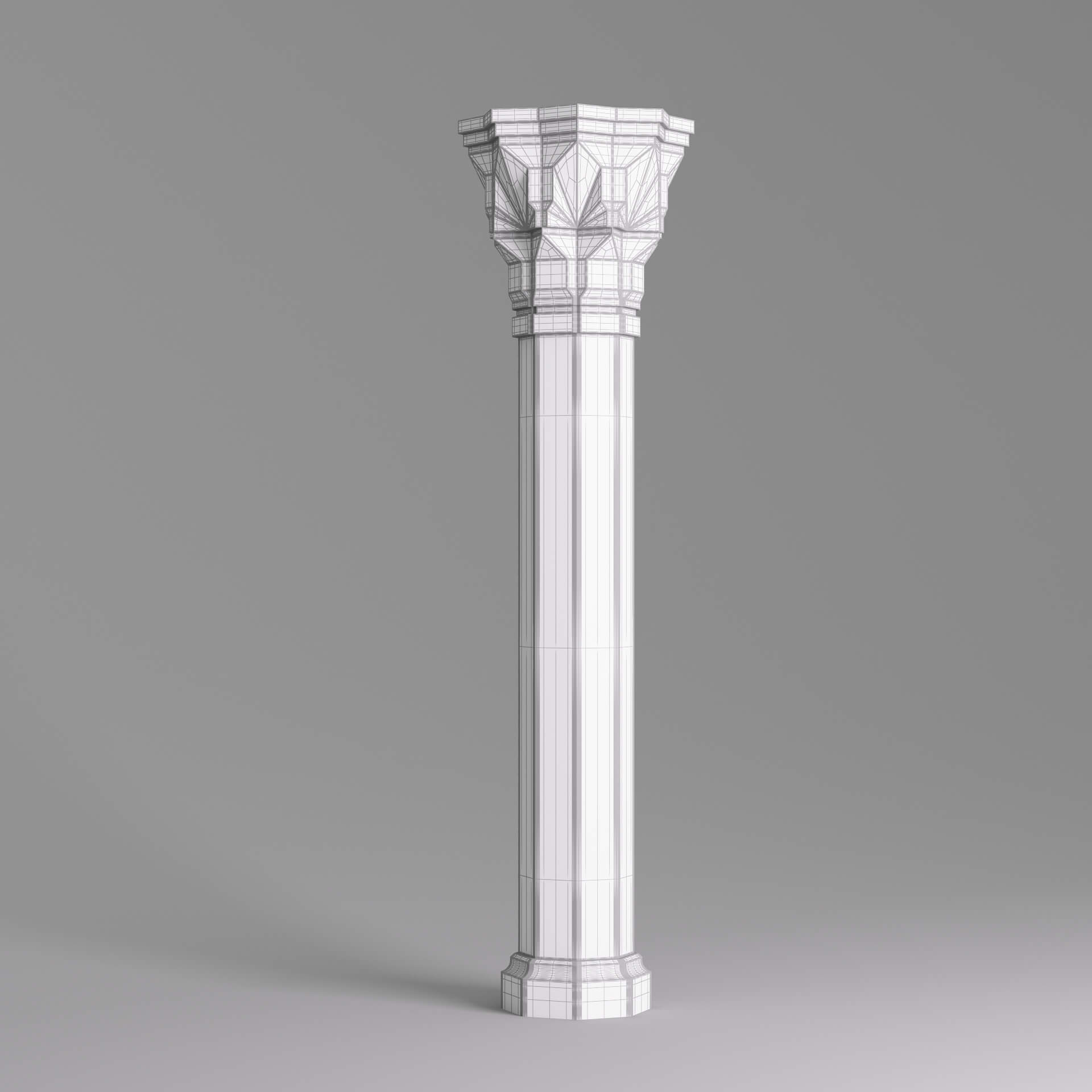 Classic Islamic Column 003 - 3D Model by Elshan_3d_artist