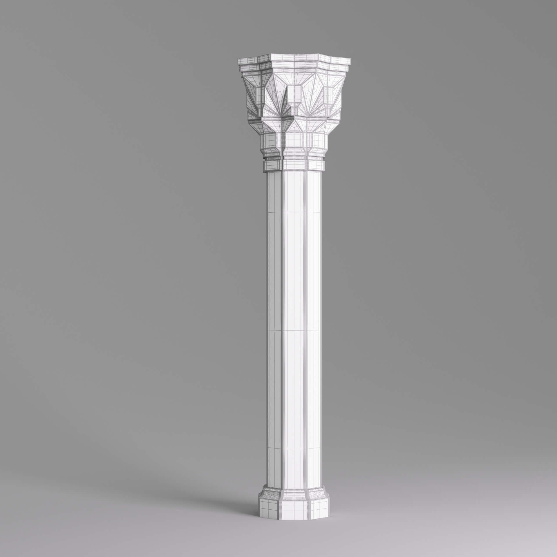 Classic Islamic Column 003 - 3D Model by Elshan_3d_artist