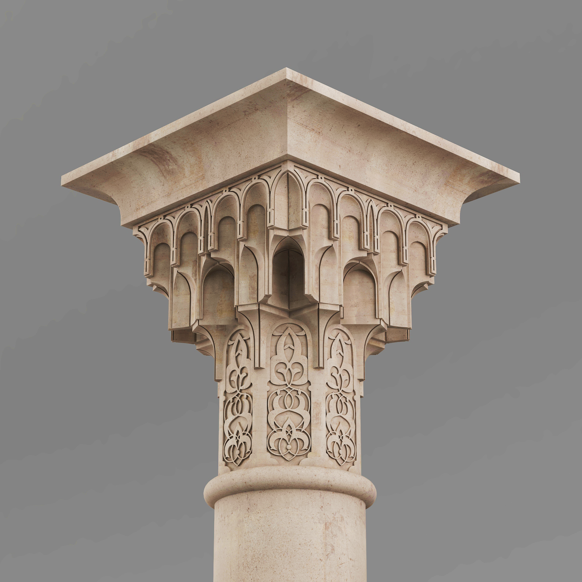 Classic Islamic Column 006 - 3D Model by Elshan_3d_artist