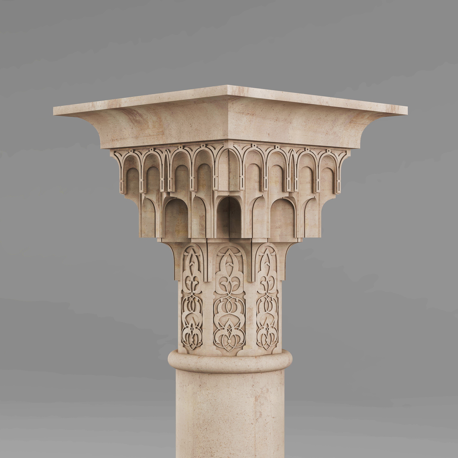 Classic Islamic Column 006 - 3D Model by Elshan_3d_artist