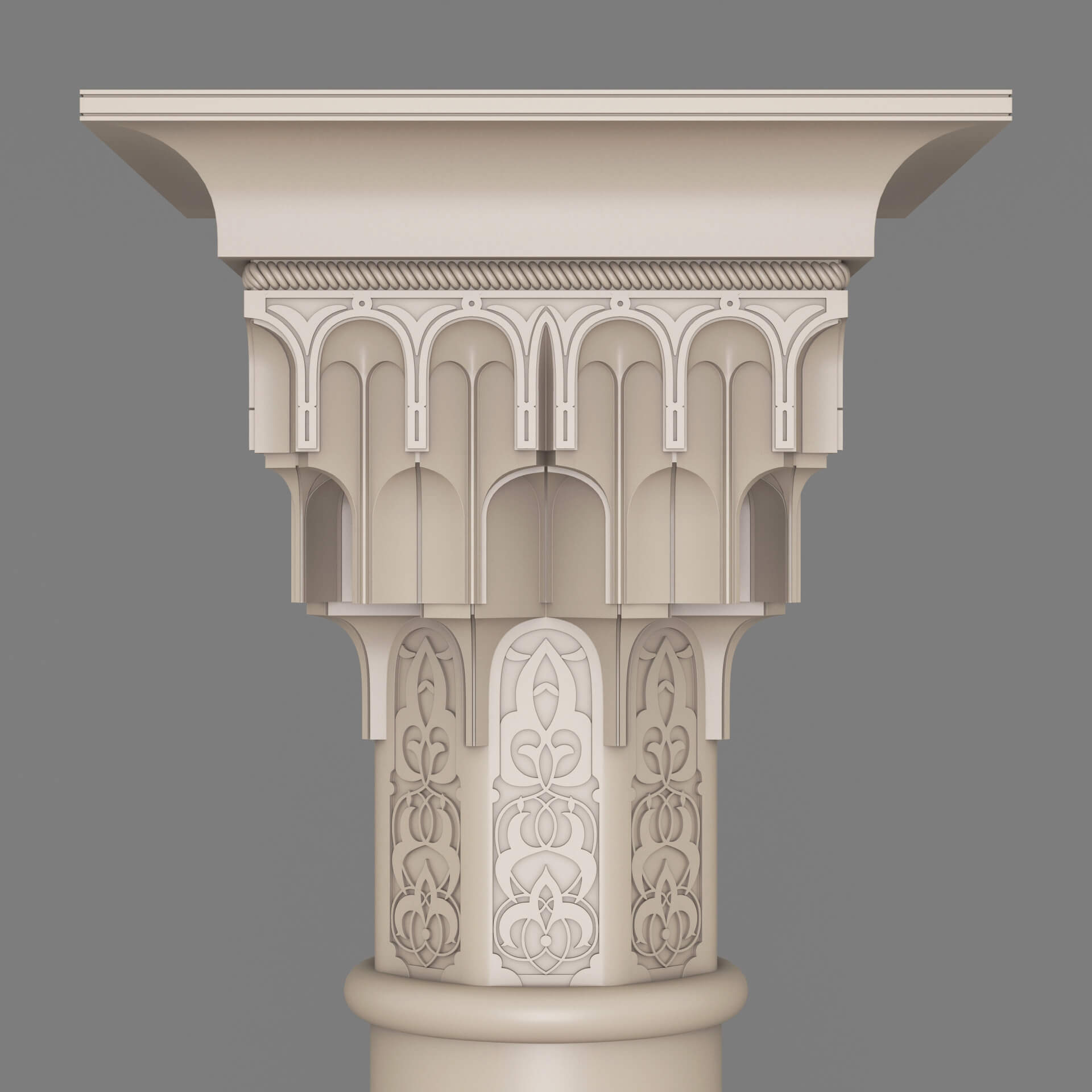 Classic Islamic Column 006 - 3D Model by Elshan_3d_artist