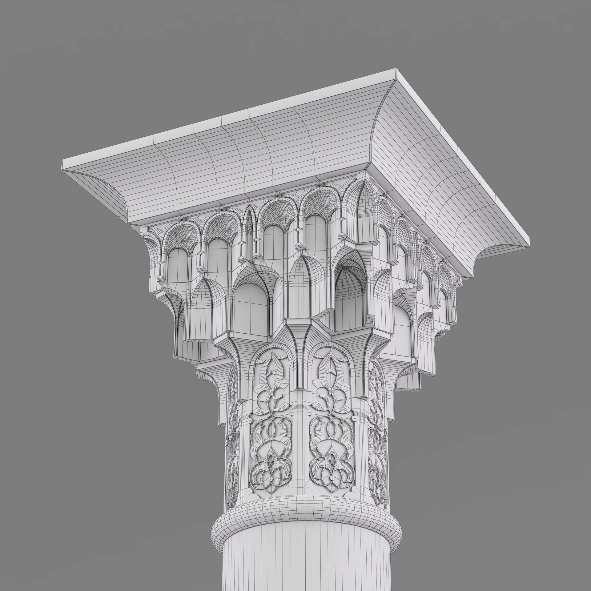 Classic Islamic Column 006 - 3D Model by Elshan_3d_artist
