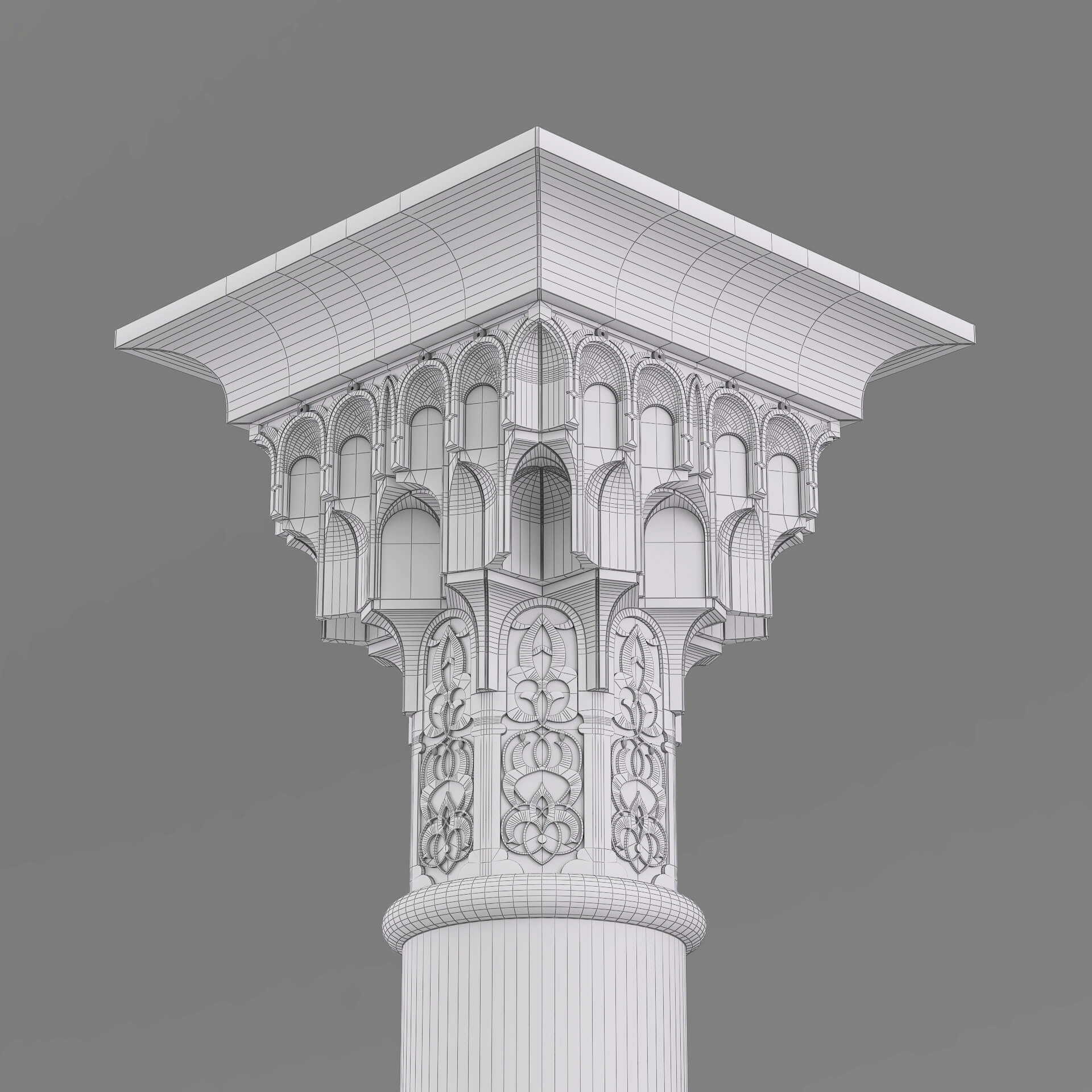 Classic Islamic Column 006 - 3D Model by Elshan_3d_artist