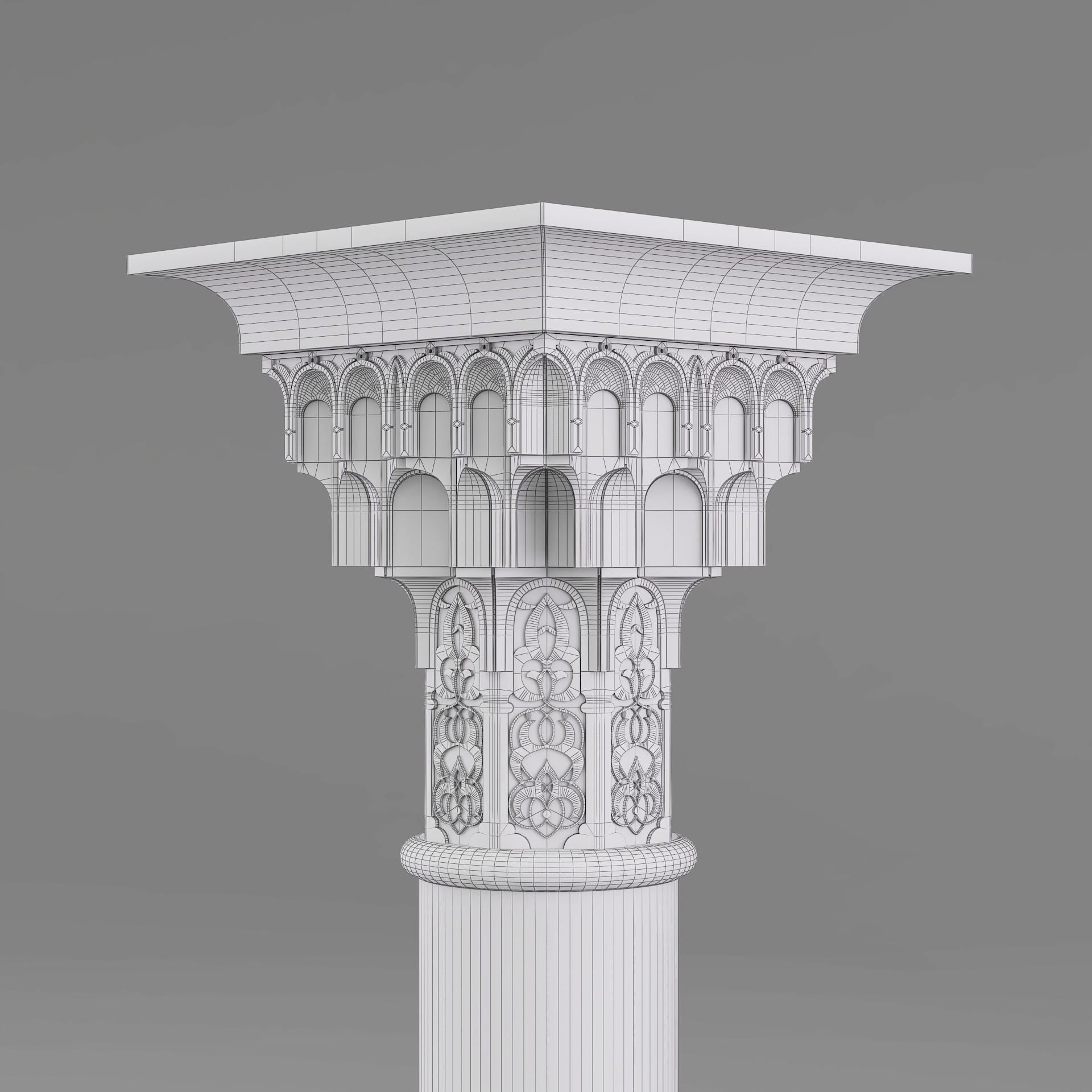 Classic Islamic Column 006 - 3D Model by Elshan_3d_artist