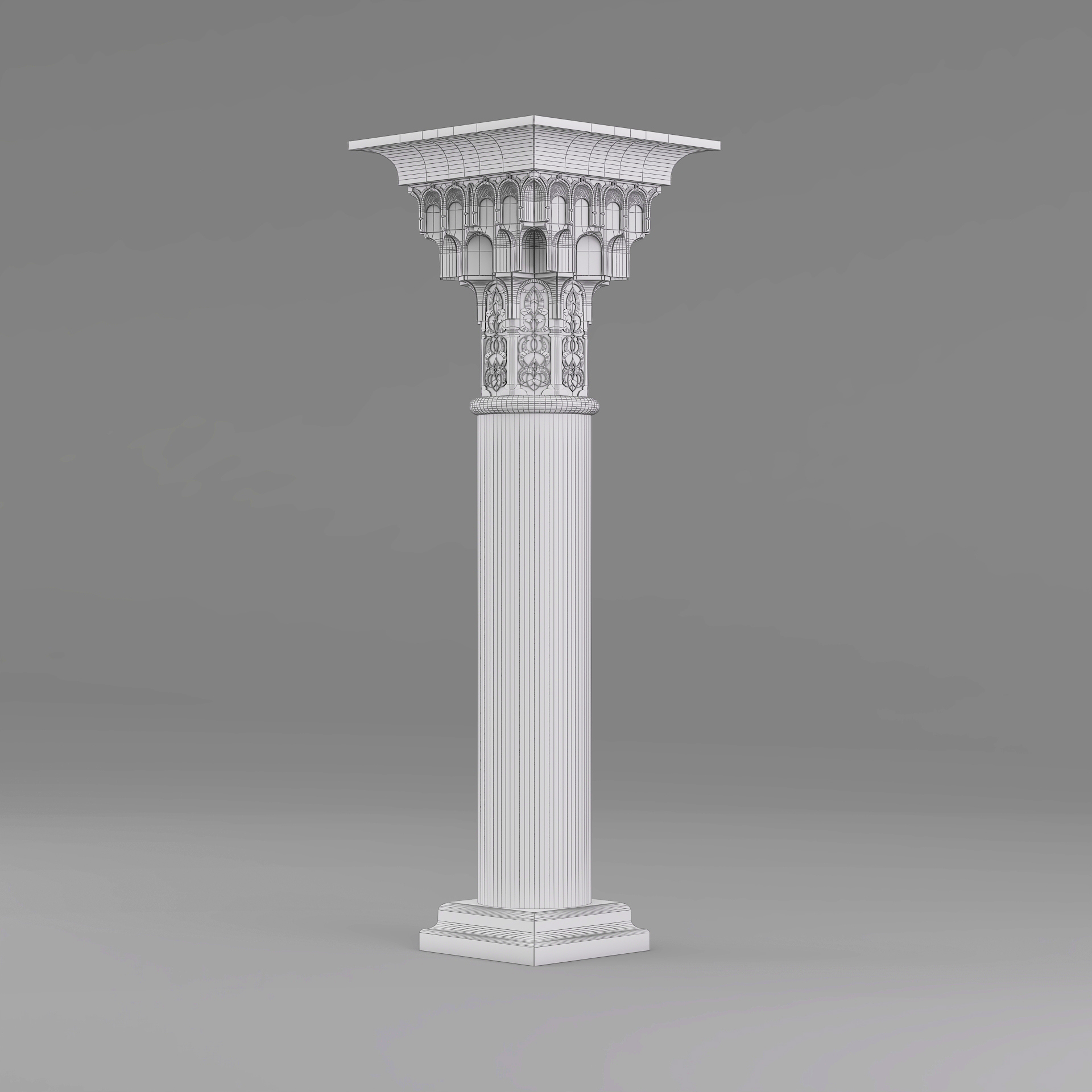 Classic Islamic Column 006 - 3D Model by Elshan_3d_artist
