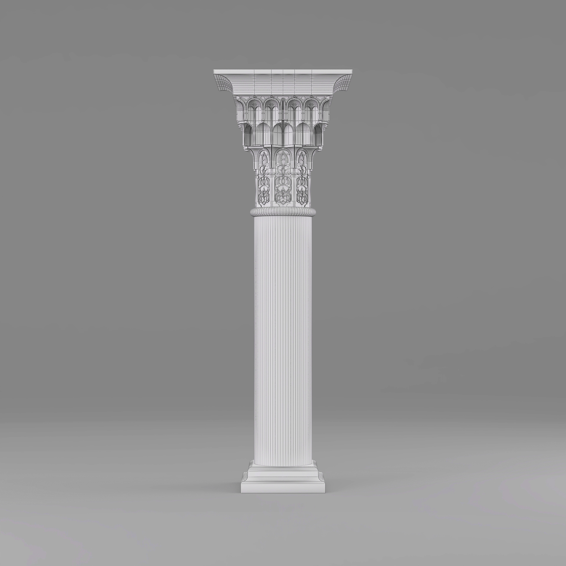 Classic Islamic Column 006 - 3D Model by Elshan_3d_artist