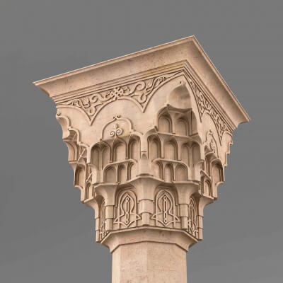 Classic Islamic Muqarnas Column 003 - 3D Model by Elshan_3d_artist