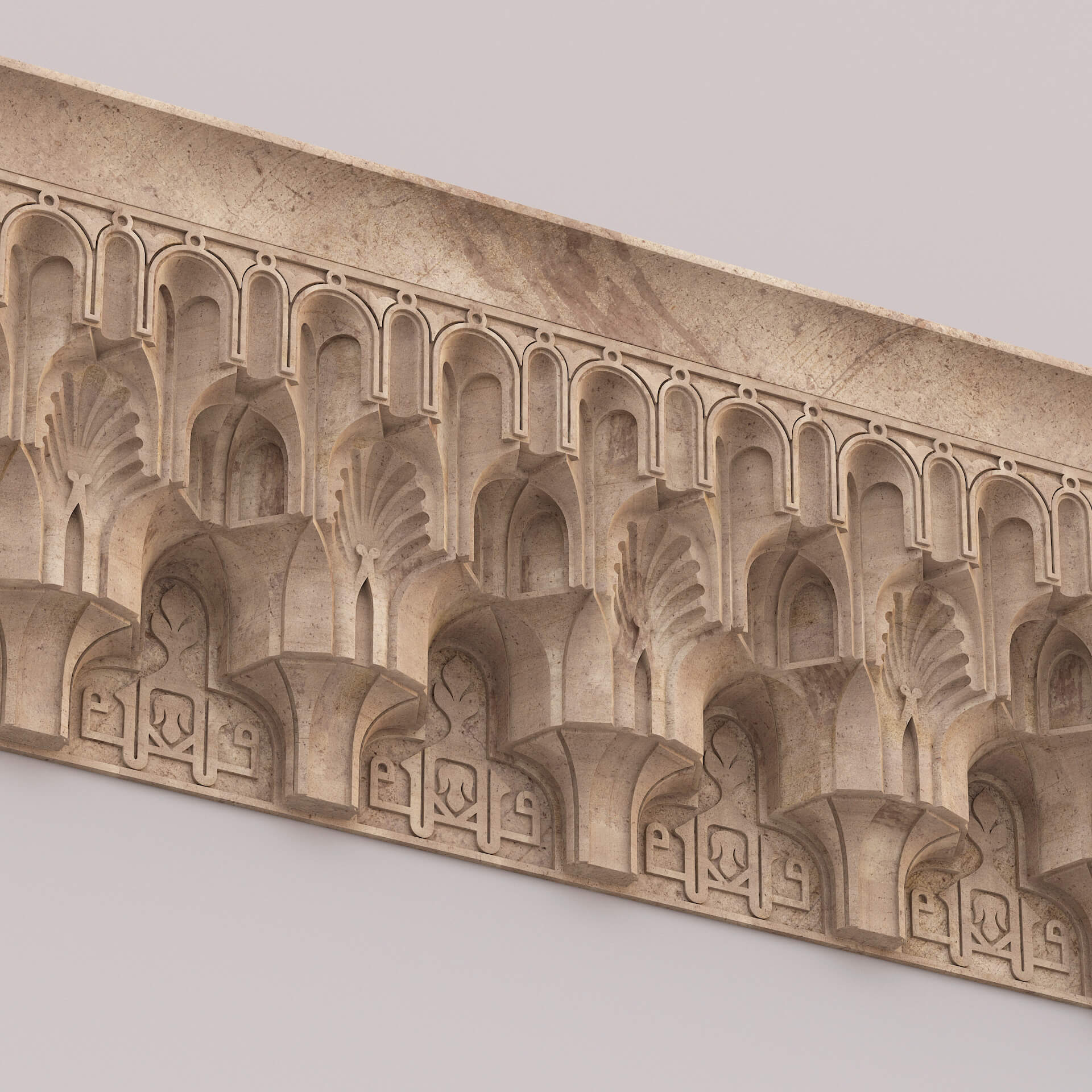 Classic Islamic Cornice 001 - 3D Model by Elshan_3d_artist
