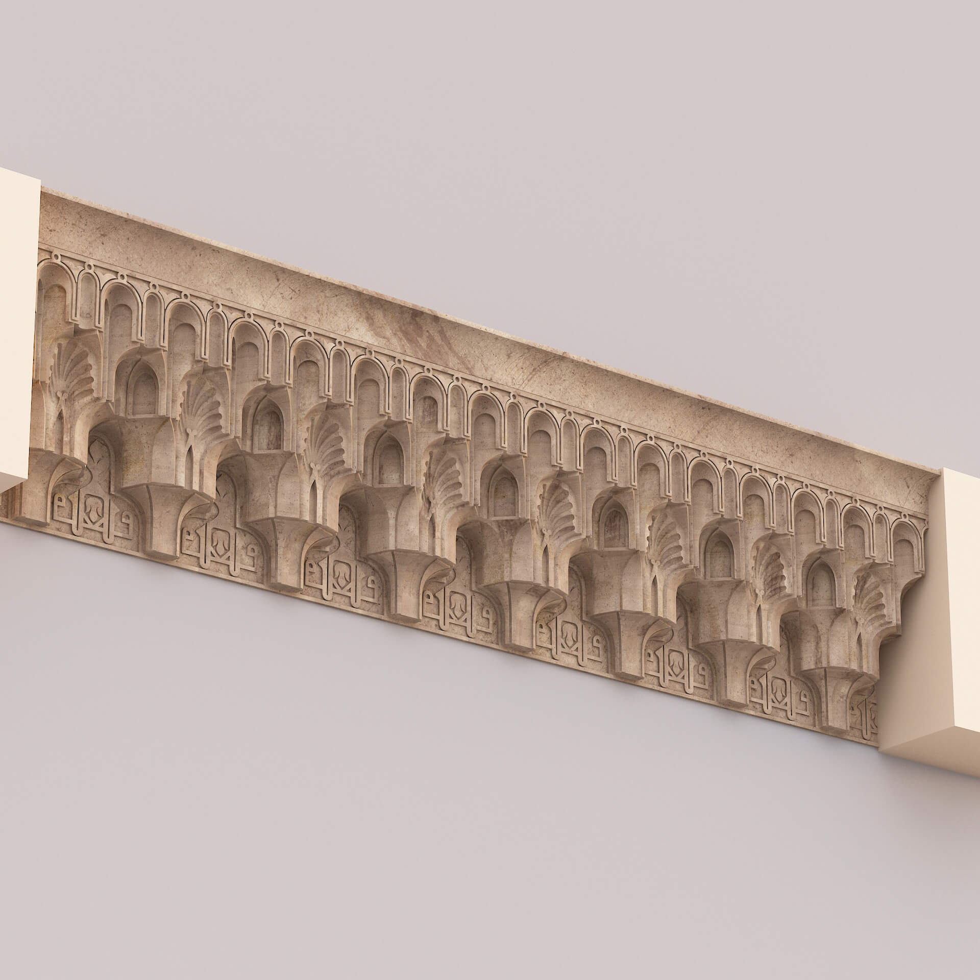 Classic Islamic Cornice 001 - 3D Model by Elshan_3d_artist