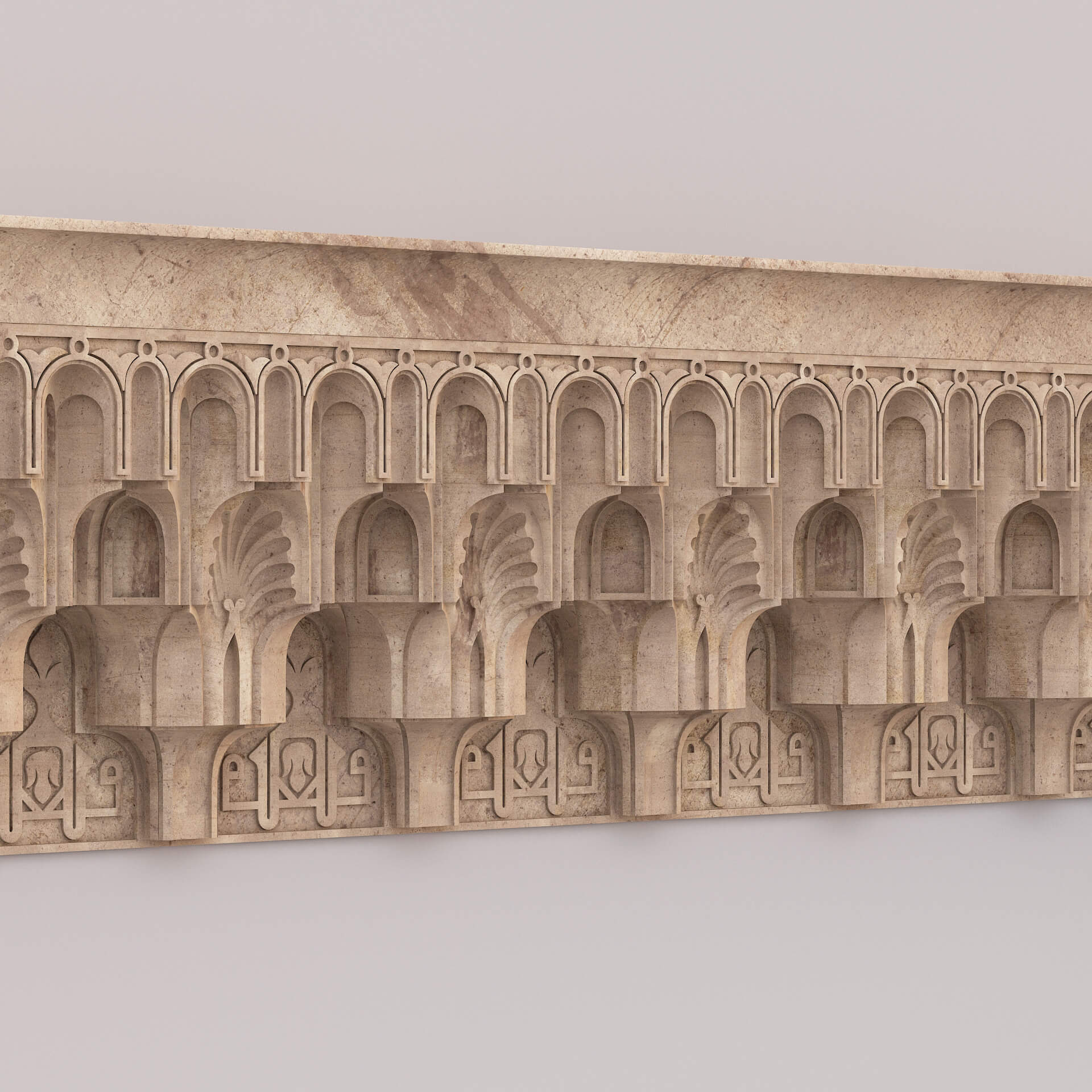 Classic Islamic Cornice 001 - 3D Model by Elshan_3d_artist