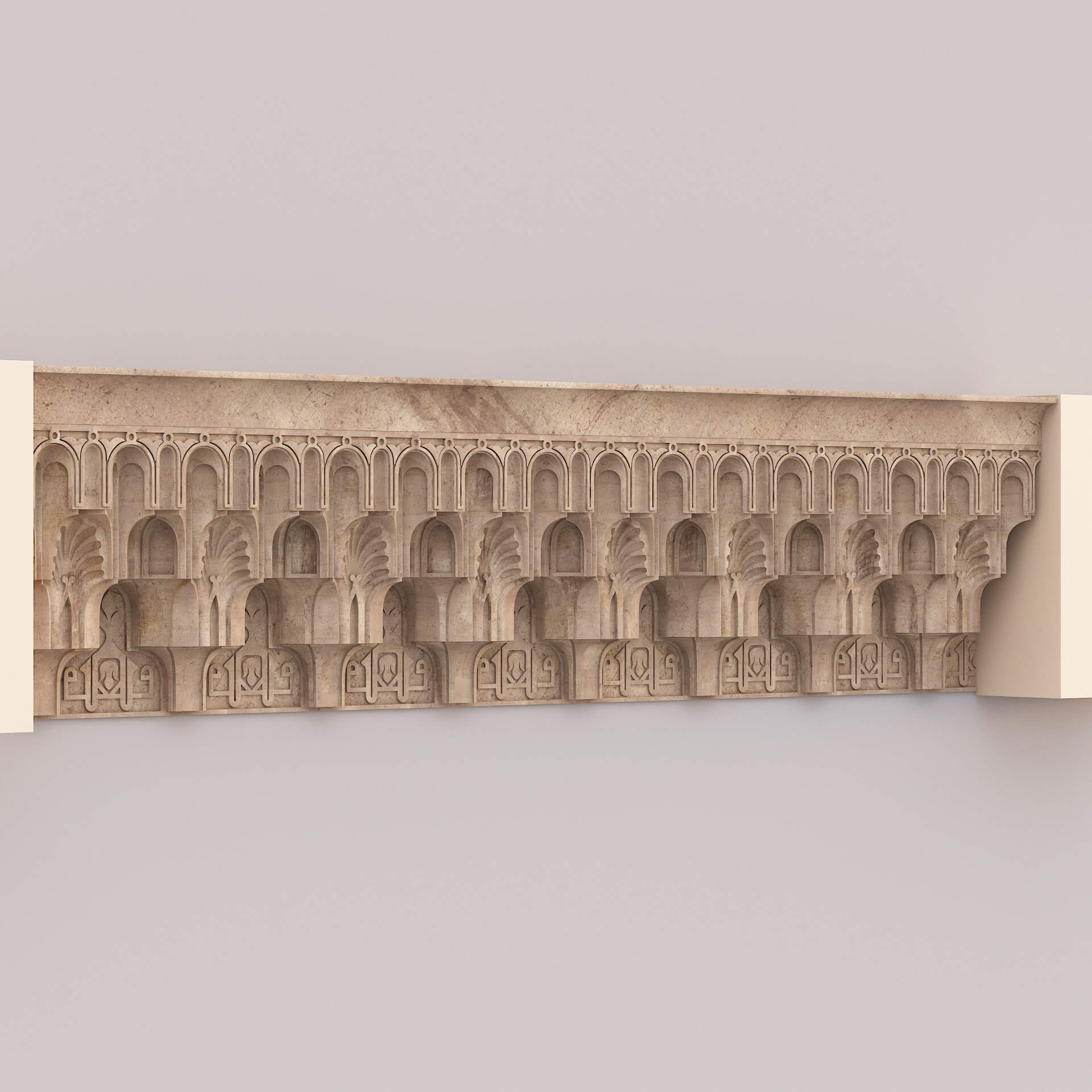 Classic Islamic Cornice 001 - 3D Model by Elshan_3d_artist