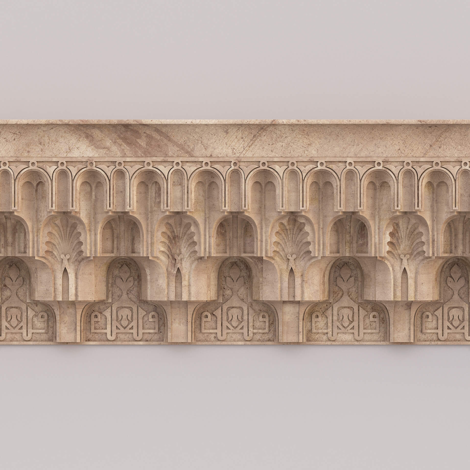 Classic Islamic Cornice 001 - 3D Model by Elshan_3d_artist