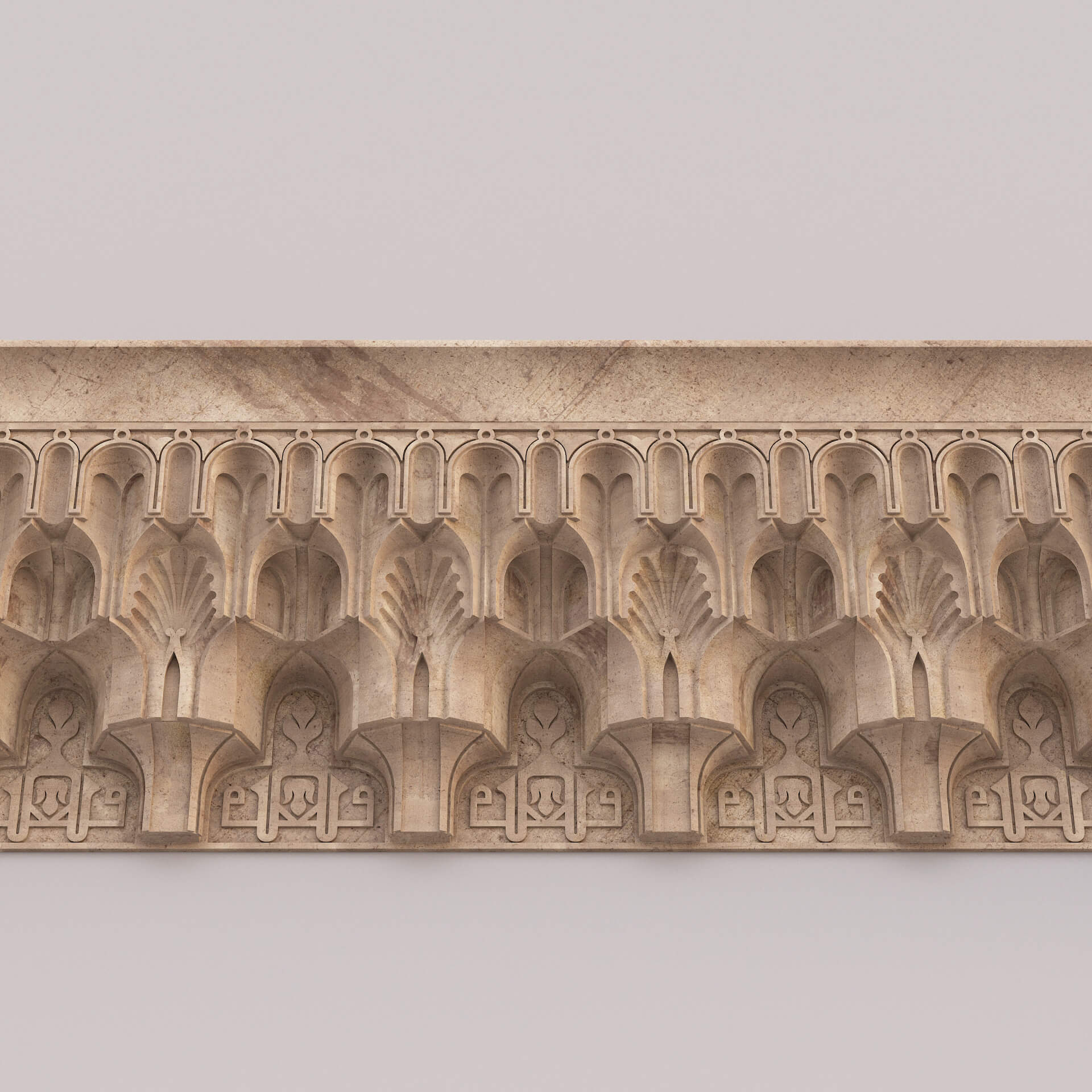 Classic Islamic Cornice 001 - 3D Model by Elshan_3d_artist