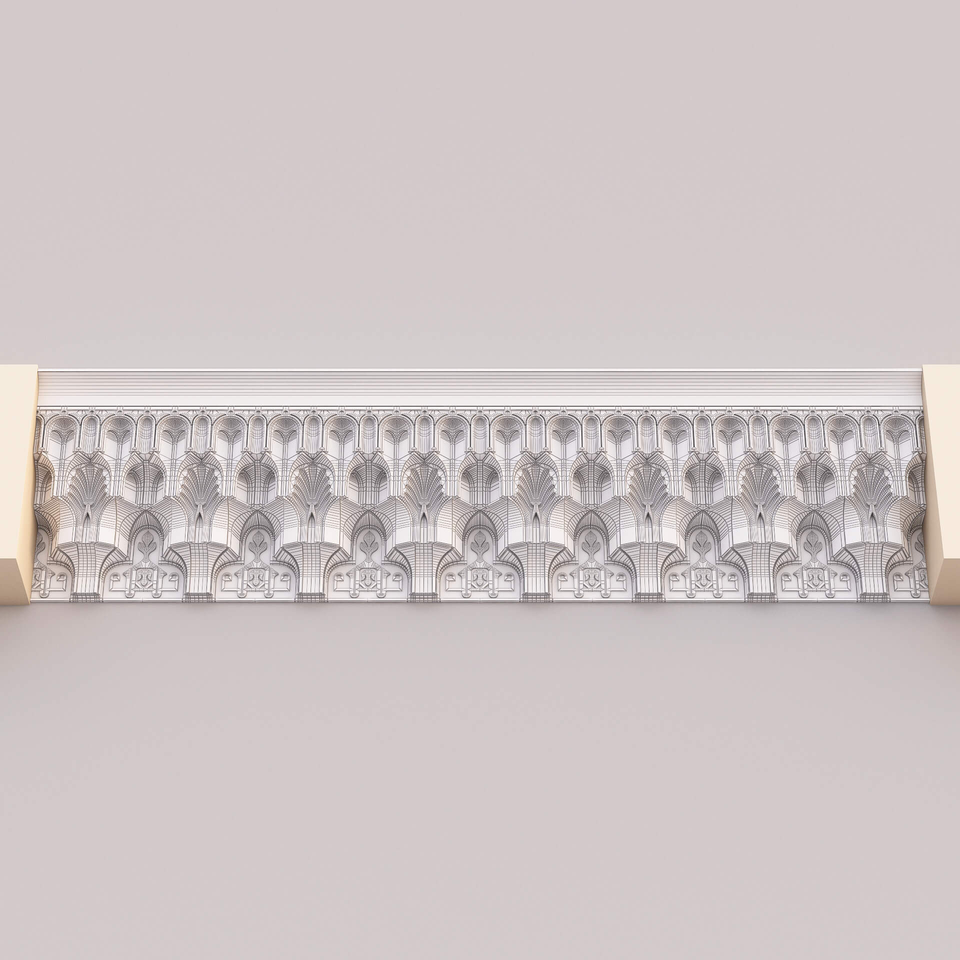 Classic Islamic Cornice 001 - 3D Model by Elshan_3d_artist