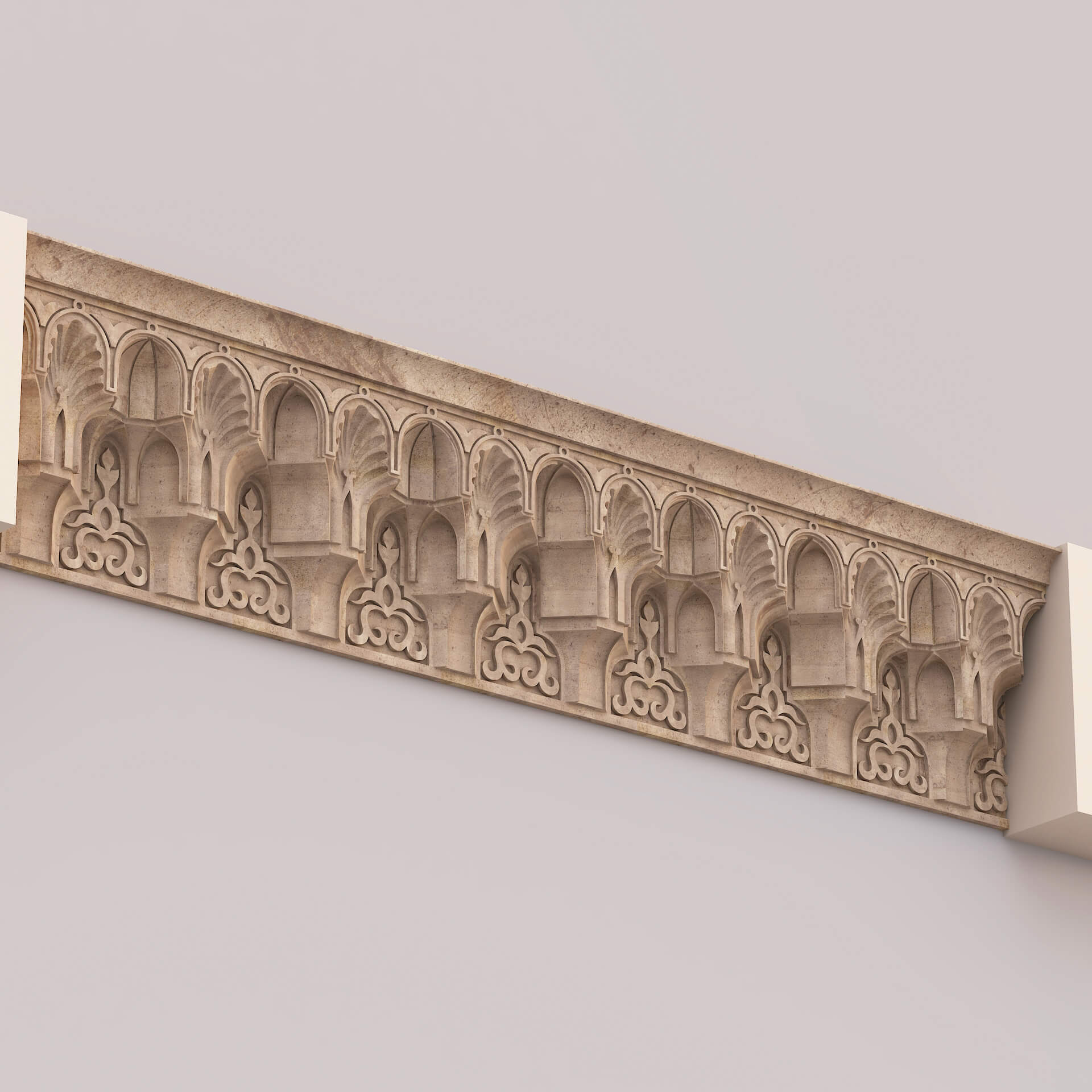Classic Islamic Cornice 002 - 3D Model by Elshan_3d_artist