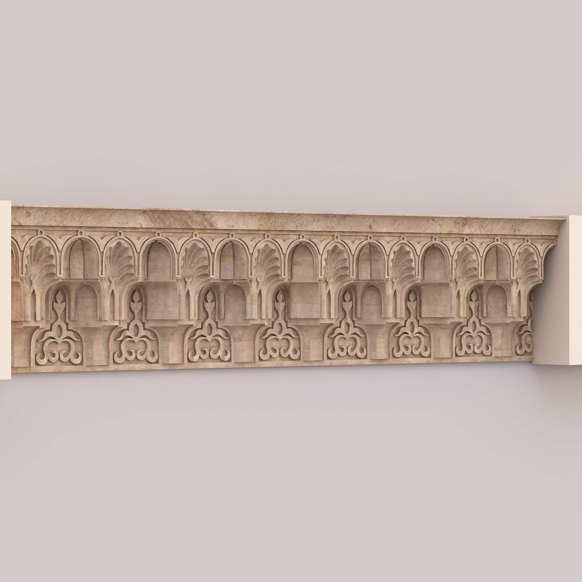 Classic Islamic Cornice 002 - 3D Model by Elshan_3d_artist