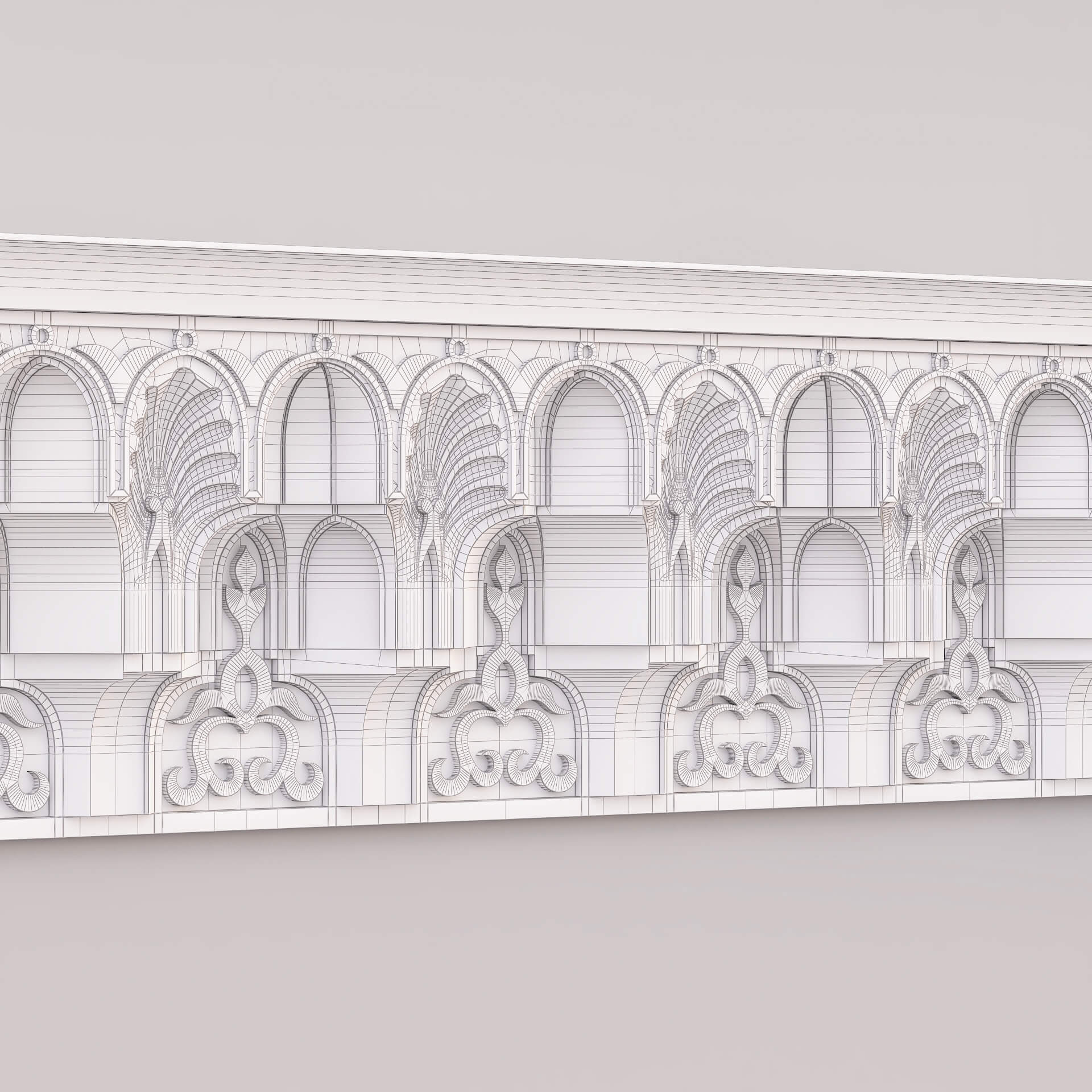 Classic Islamic Cornice 002 - 3D Model by Elshan_3d_artist