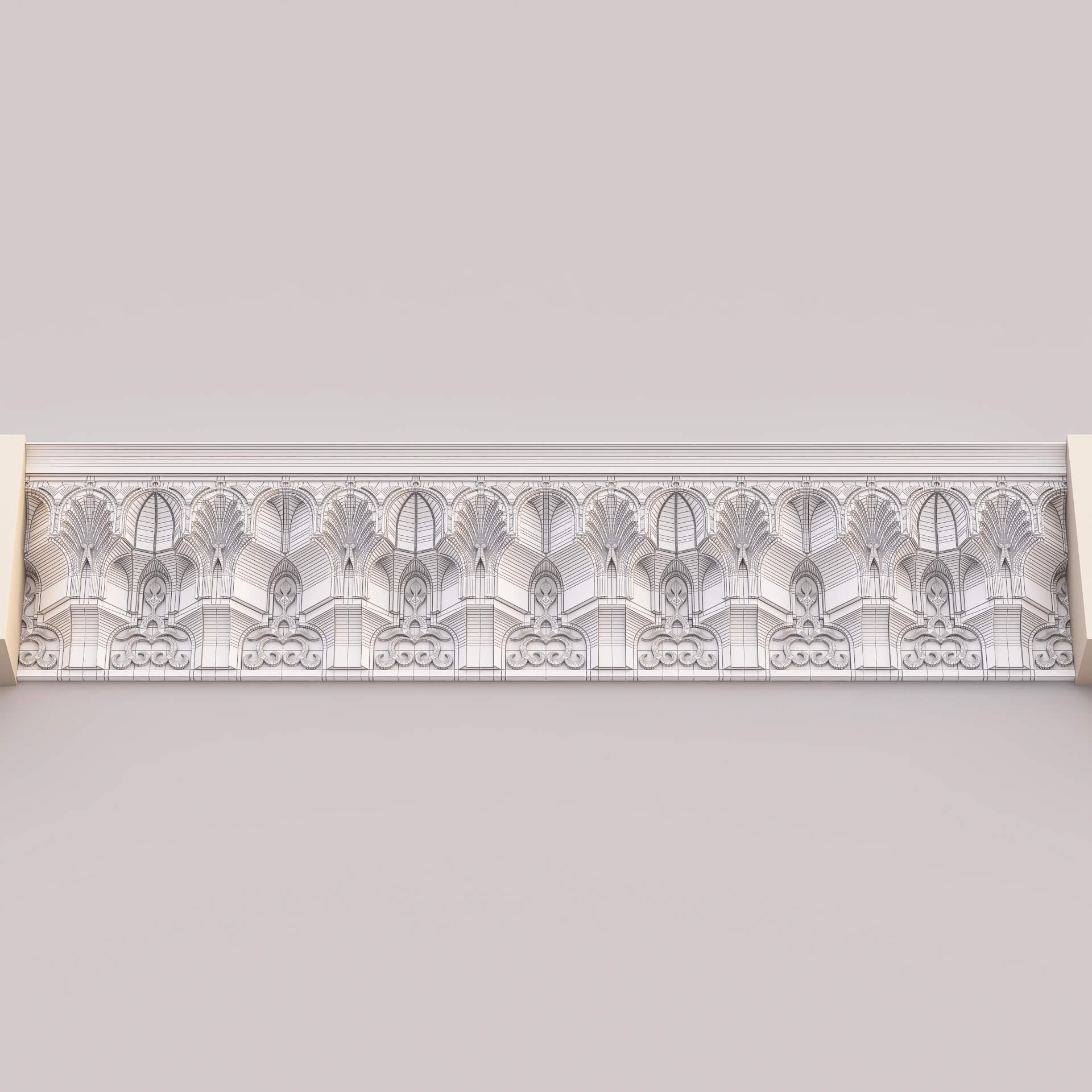 Classic Islamic Cornice 002 - 3D Model by Elshan_3d_artist