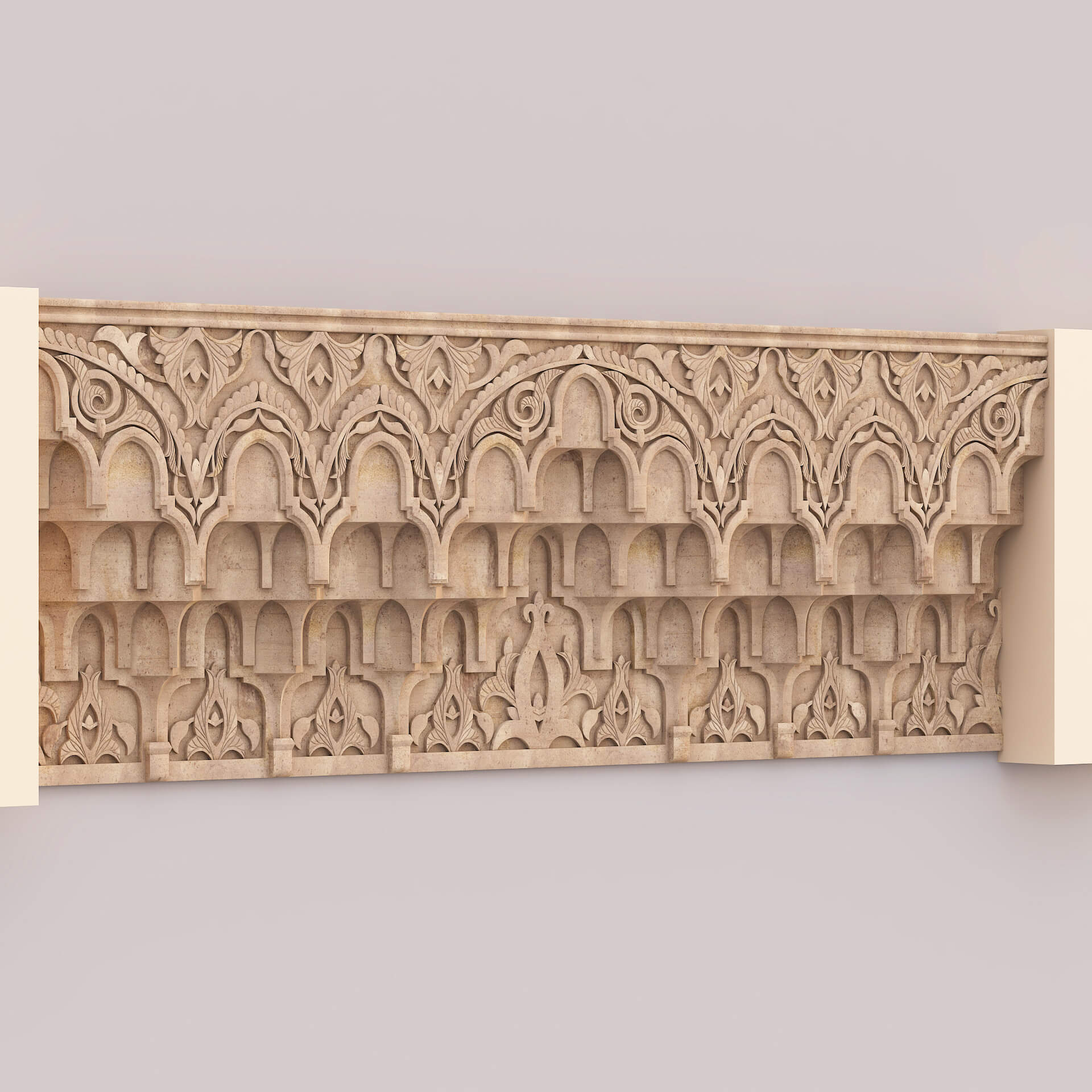 Classic Islamic Cornice 003 - 3D Model by Elshan_3d_artist